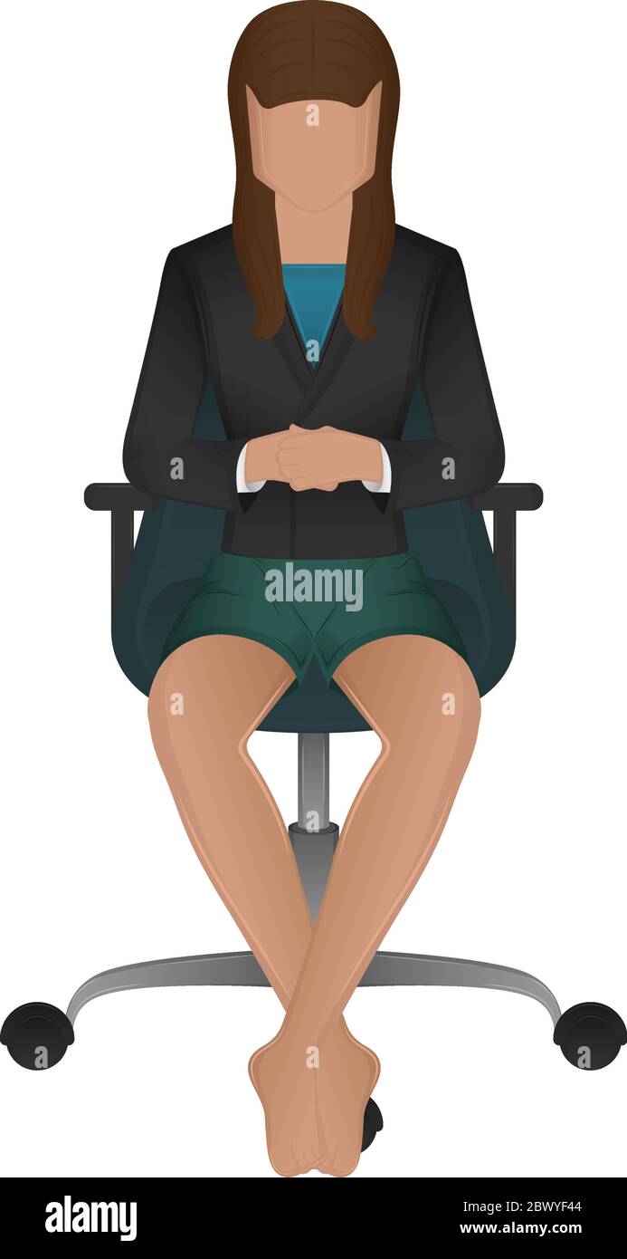 Business woman portrait in office Stock Vector Images - Alamy