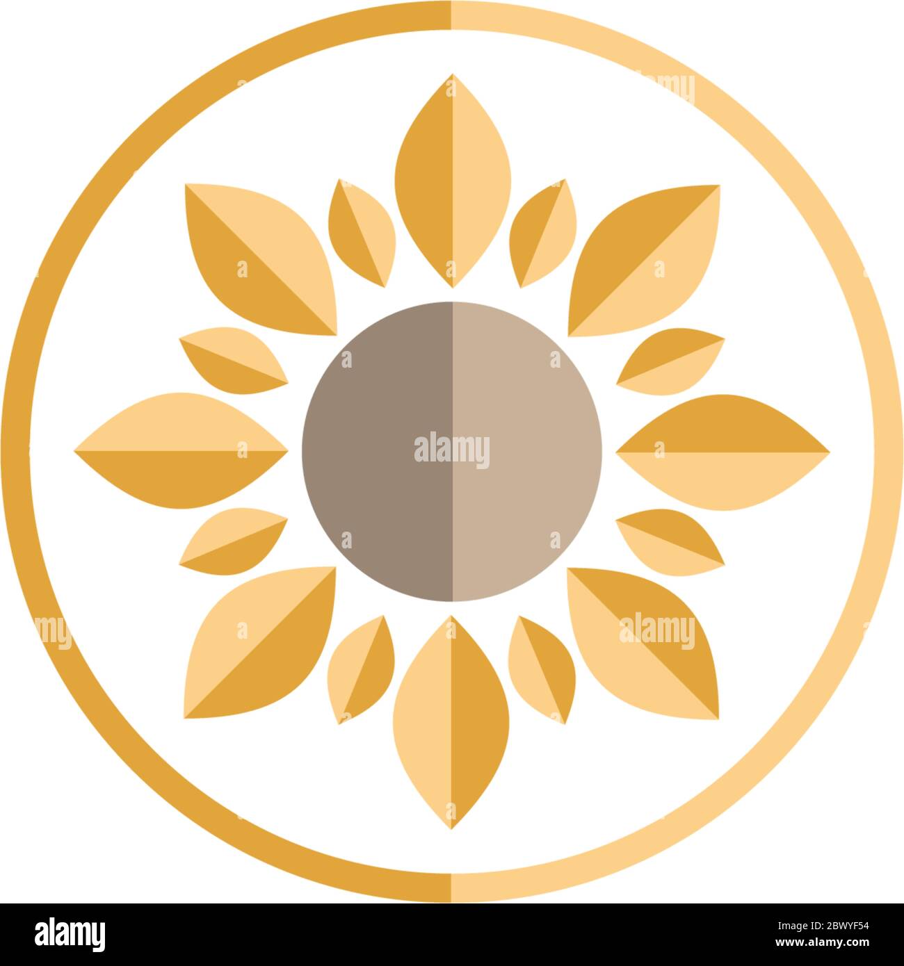 Sun Flower logo icon concept illustration Stock Vector Image & Art - Alamy
