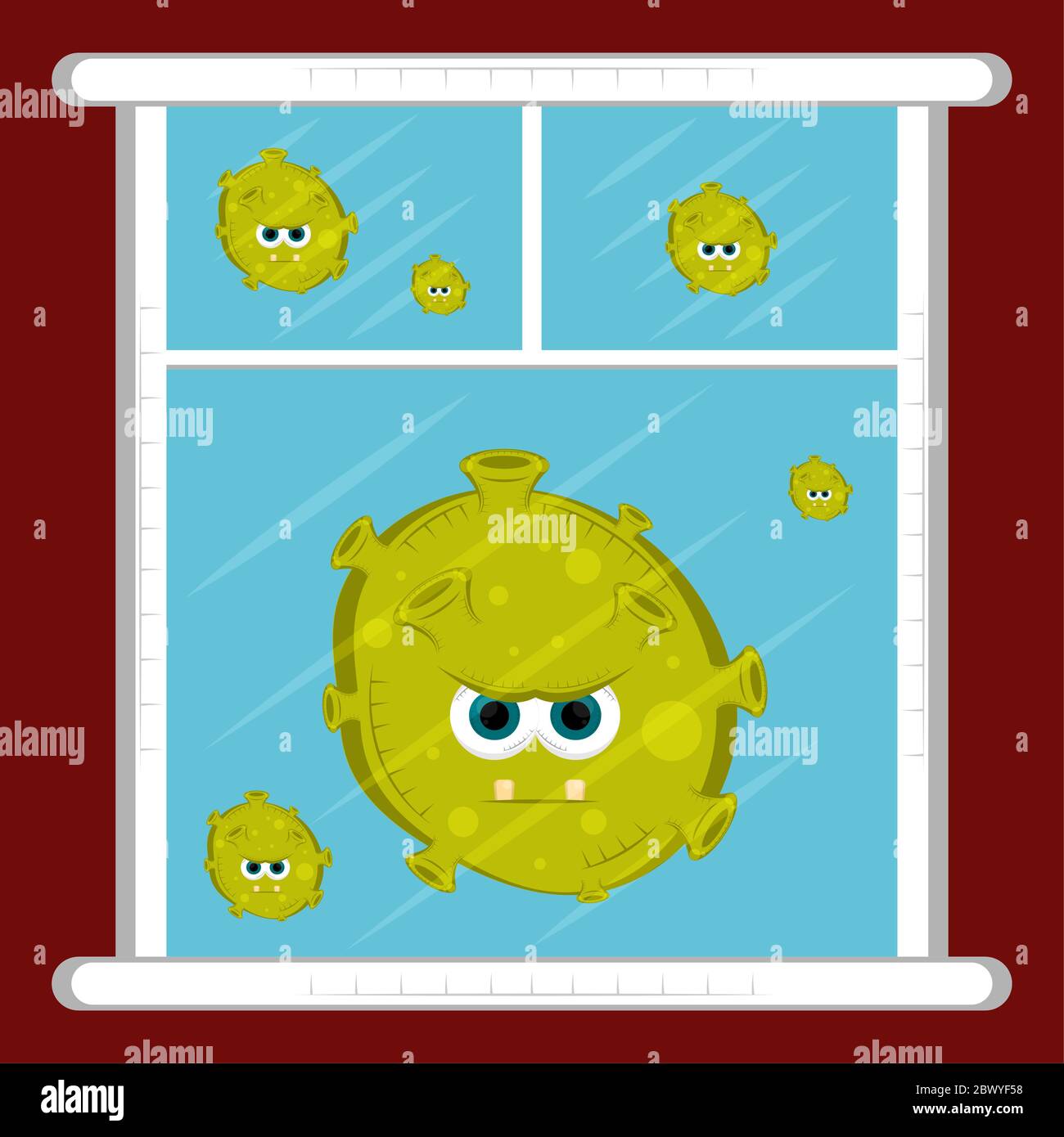 Angry virus cartoon Stock Vector Image & Art - Alamy