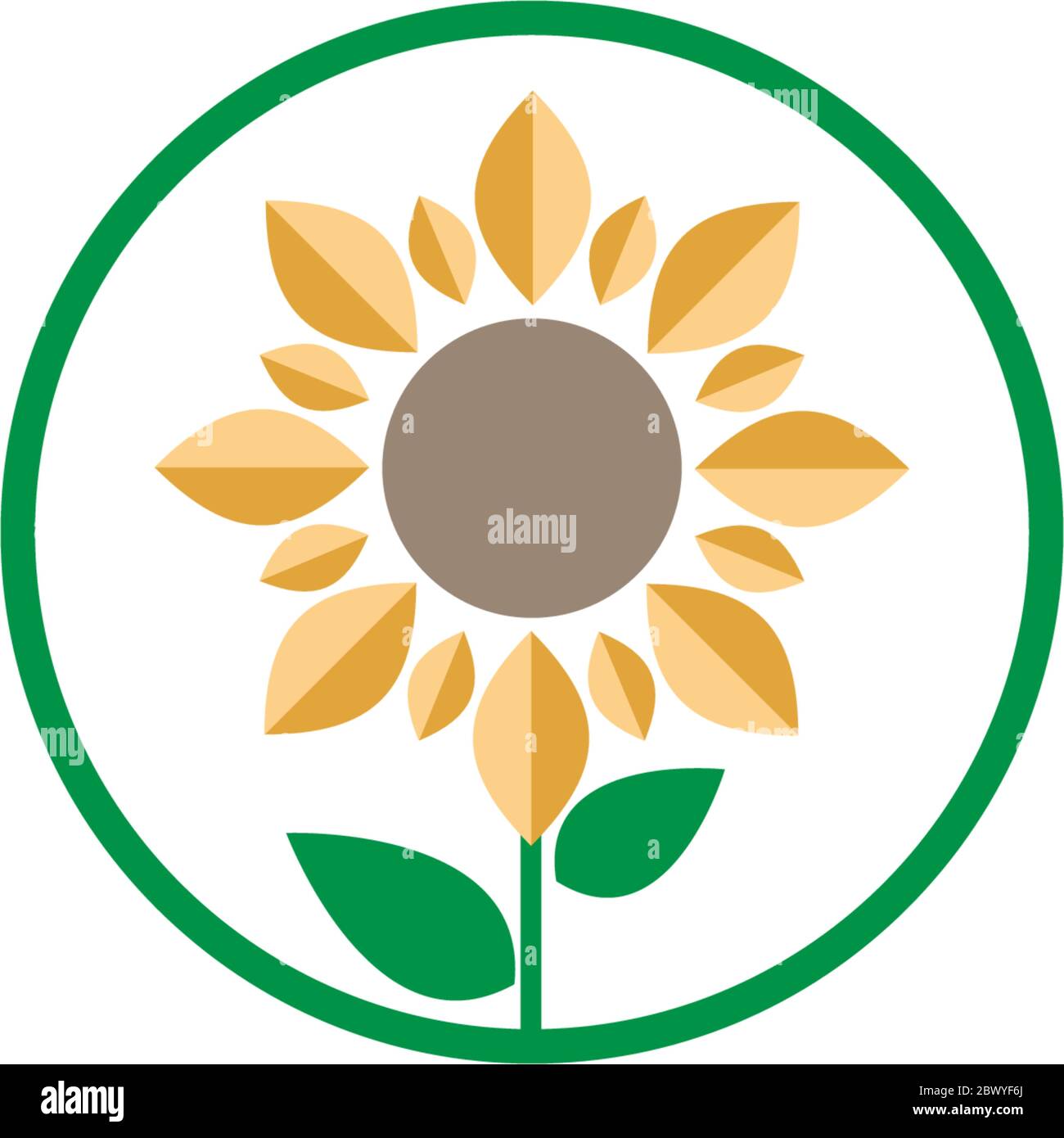 Sun Flower logo icon concept illustration Stock Vector Image & Art - Alamy