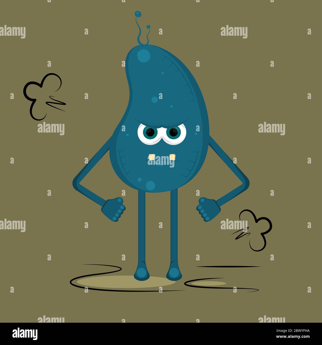 Angry virus cartoon Stock Vector Image & Art - Alamy