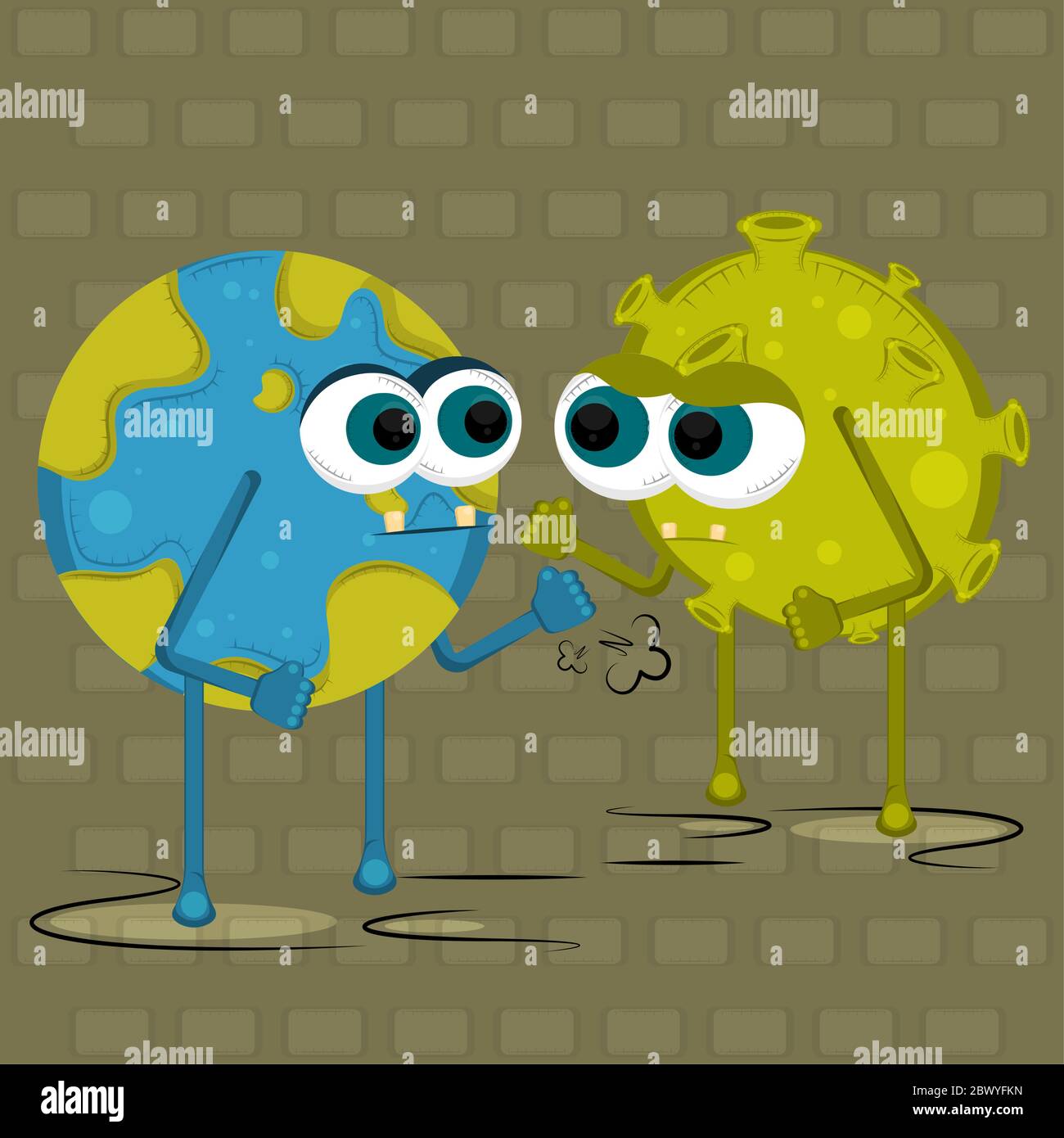Cartoon of earth planet fighting virus Stock Vector Image & Art - Alamy