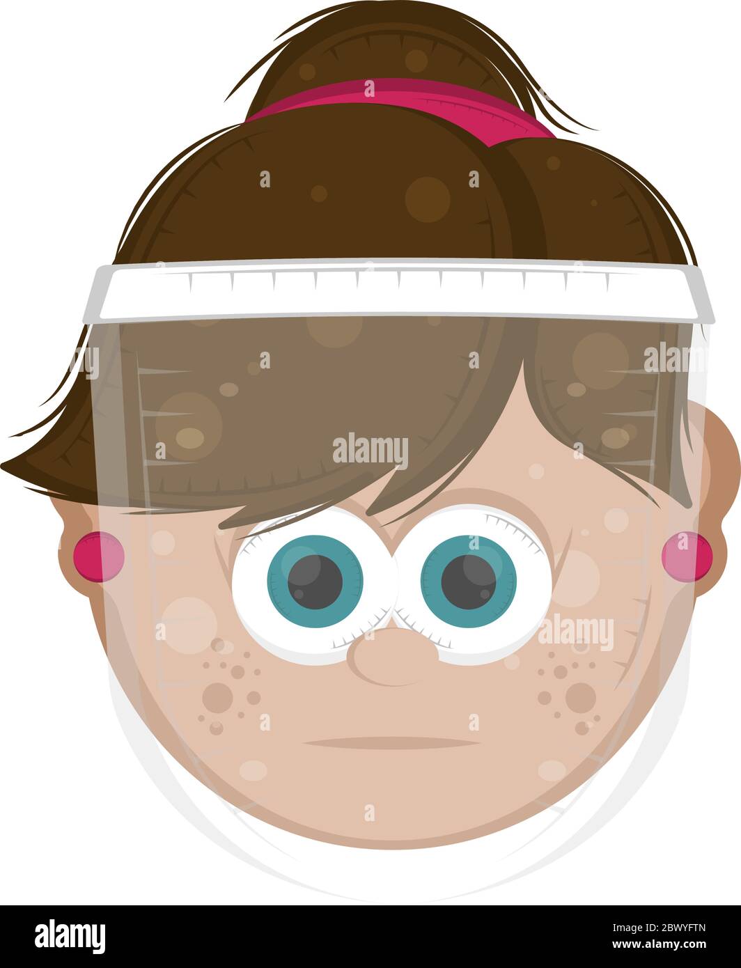 Isoalted woman cartoon Stock Vector Image & Art - Alamy