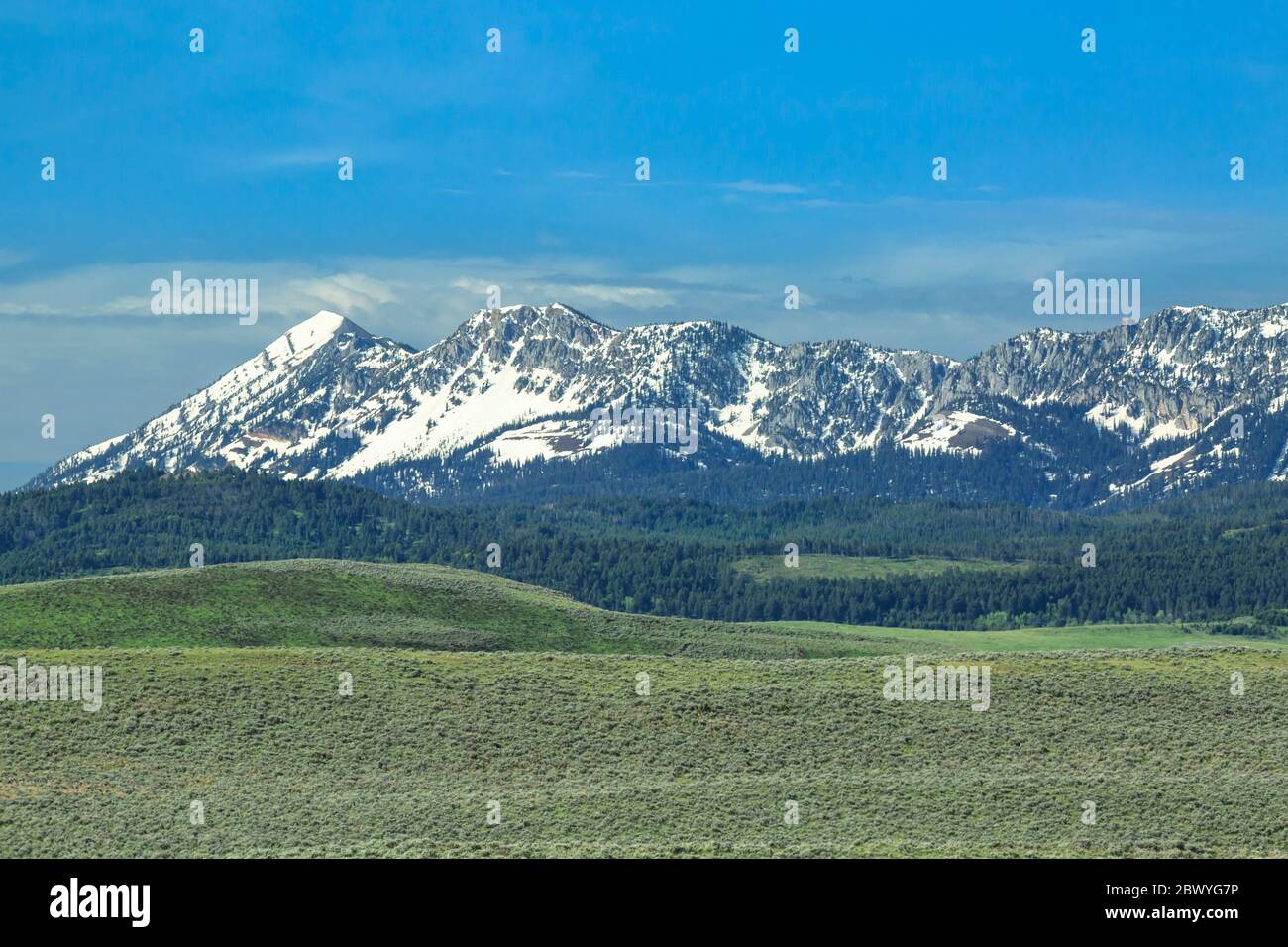 bridger mountains above foothills near wilsall, montana Stock Photo - Alamy