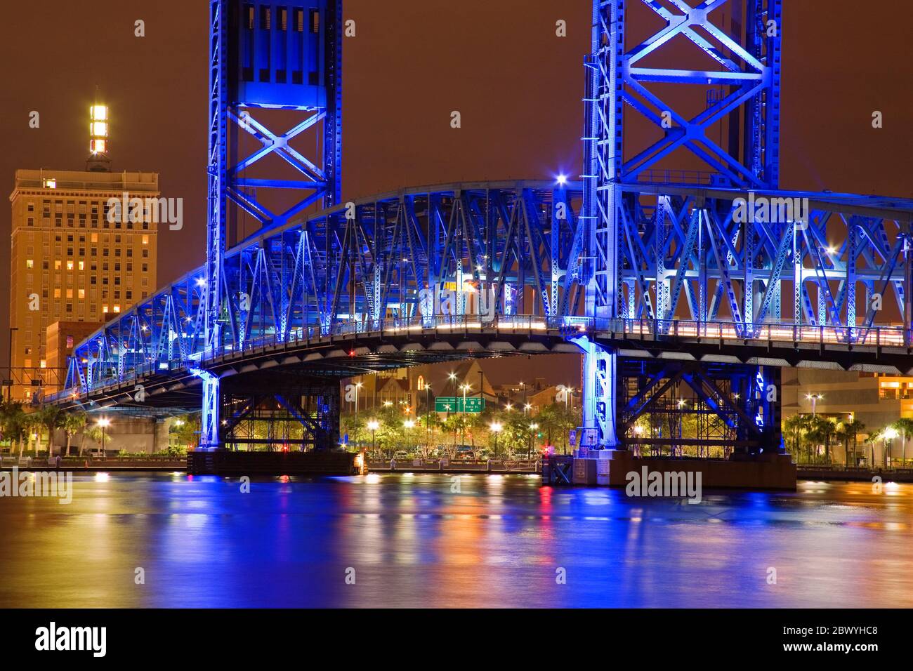 Main Street Bridge & Skyline, Jacksonville, Florida, USA Stock Photo ...