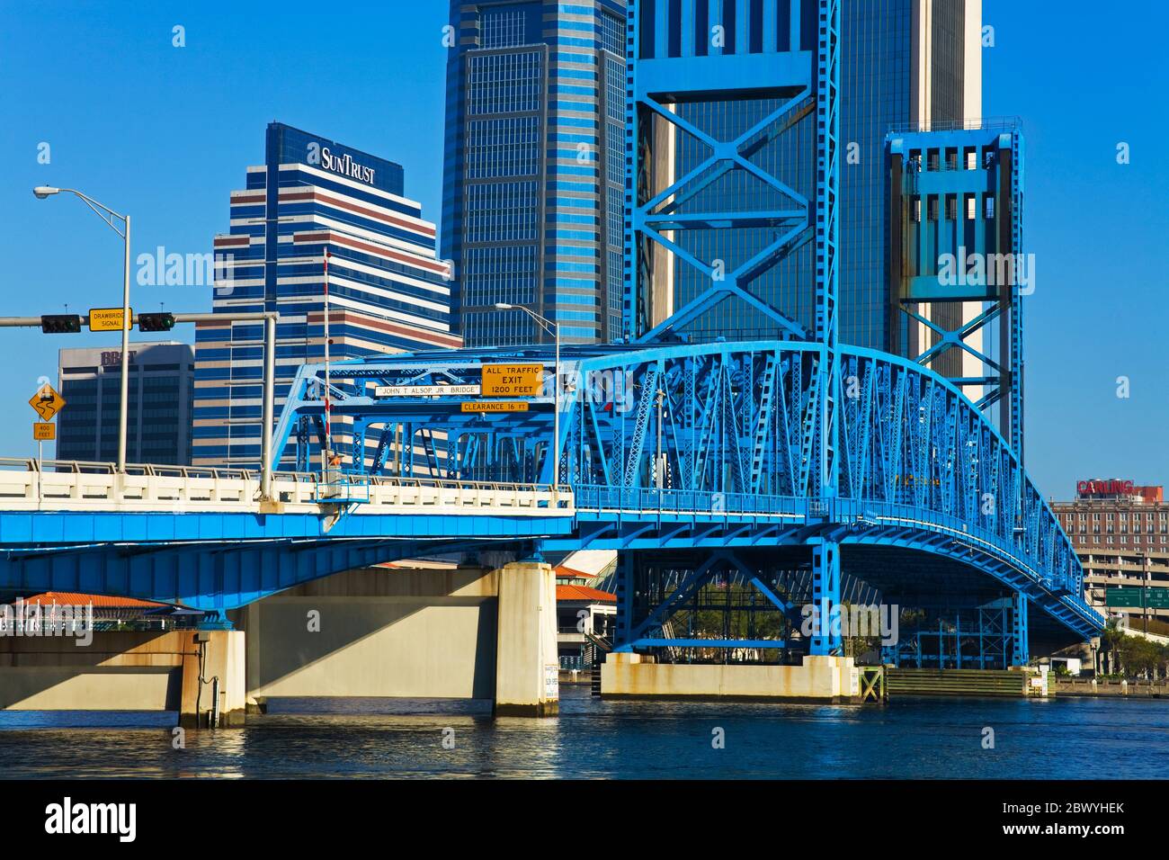 Main Street Bridge & Skyline, Jacksonville, Florida, USA Stock Photo ...