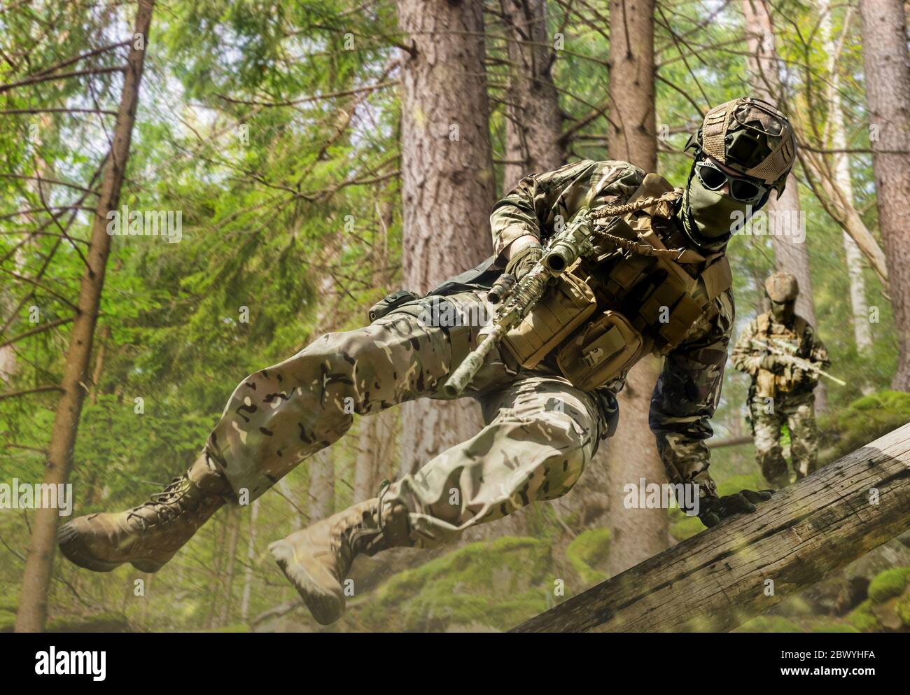 Special soldier in forest hi-res stock photography and images - Alamy
