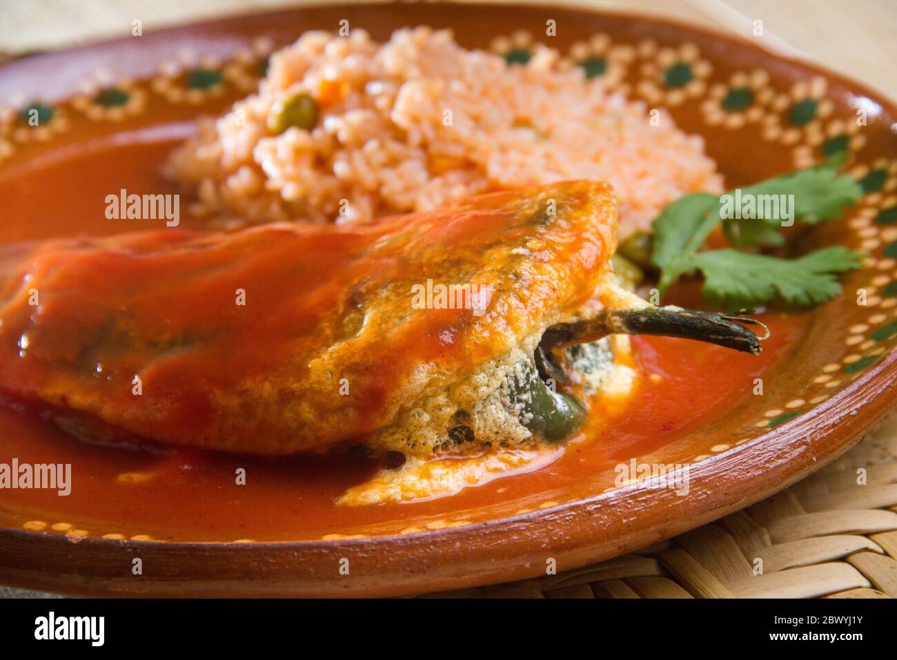 Authentic mexican chiles rellenos Stock Photo - Alamy