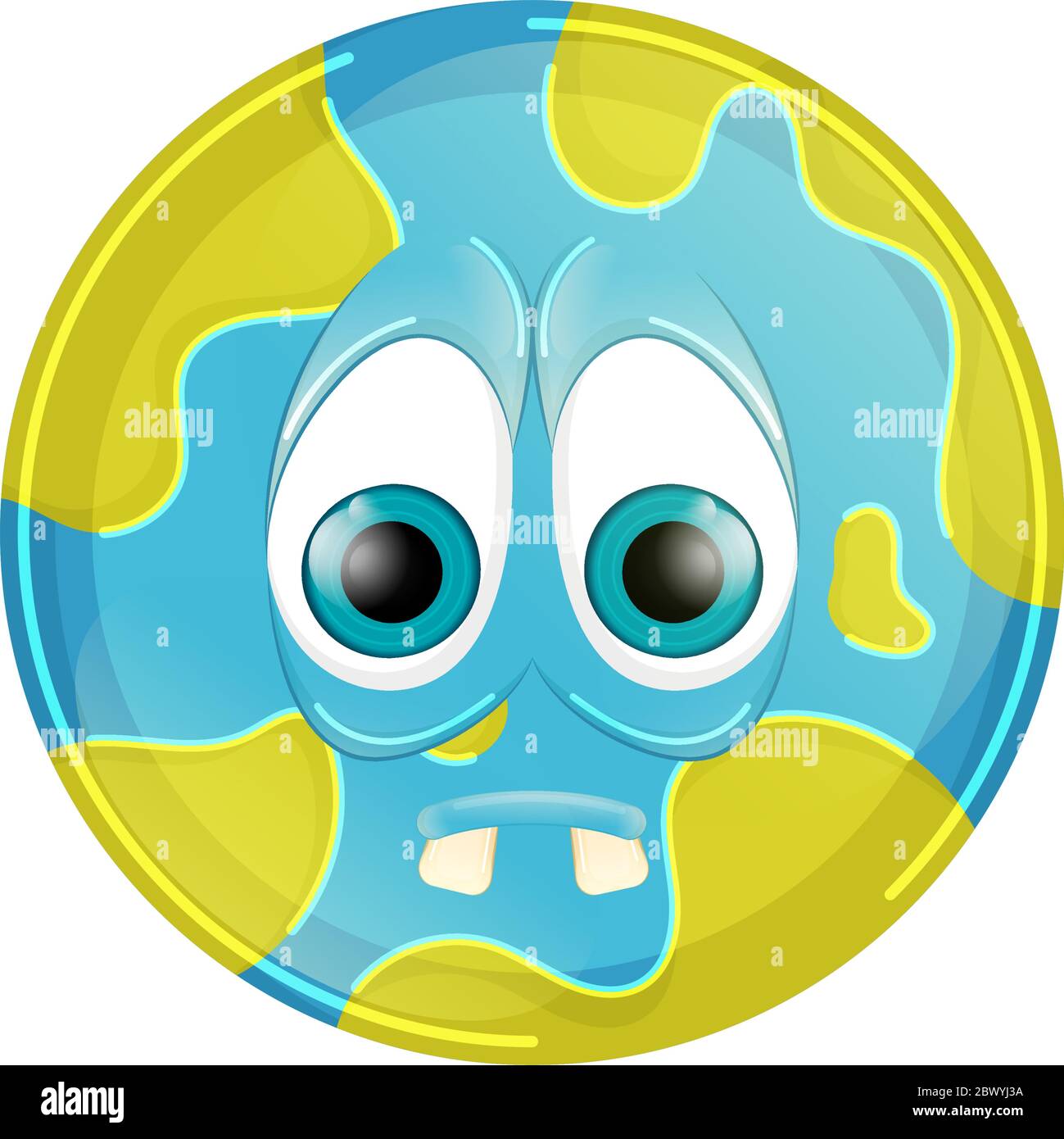 Cartoon of a sad earth planet Stock Vector Image & Art - Alamy