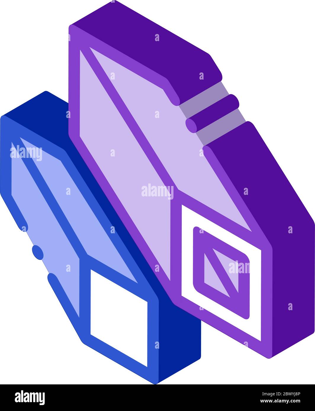 Square Tubes Metallurgical isometric icon vector illustration Stock ...