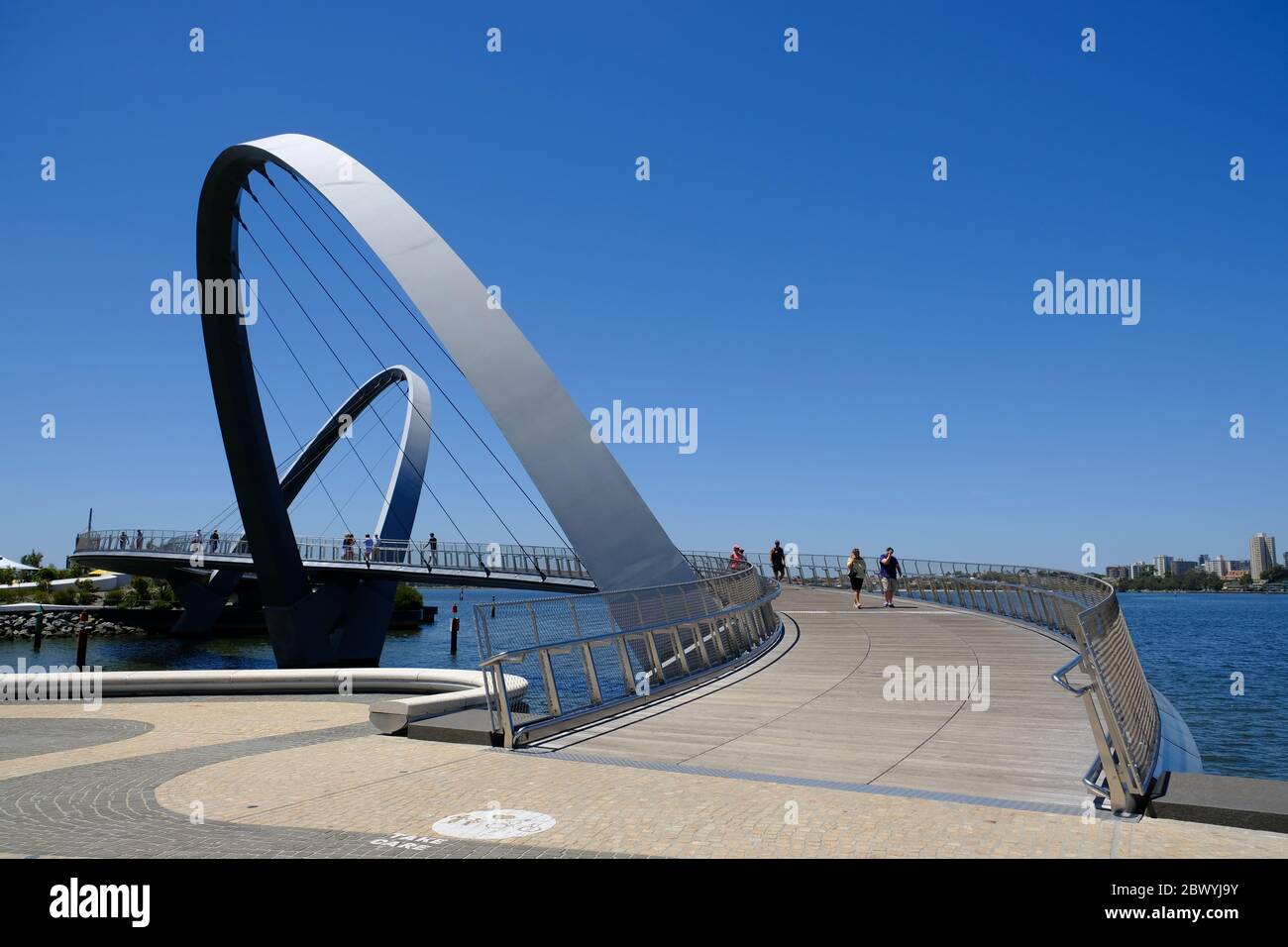 Western Australia Perth - Elizabeth Quay Bridge Stock Photo - Alamy