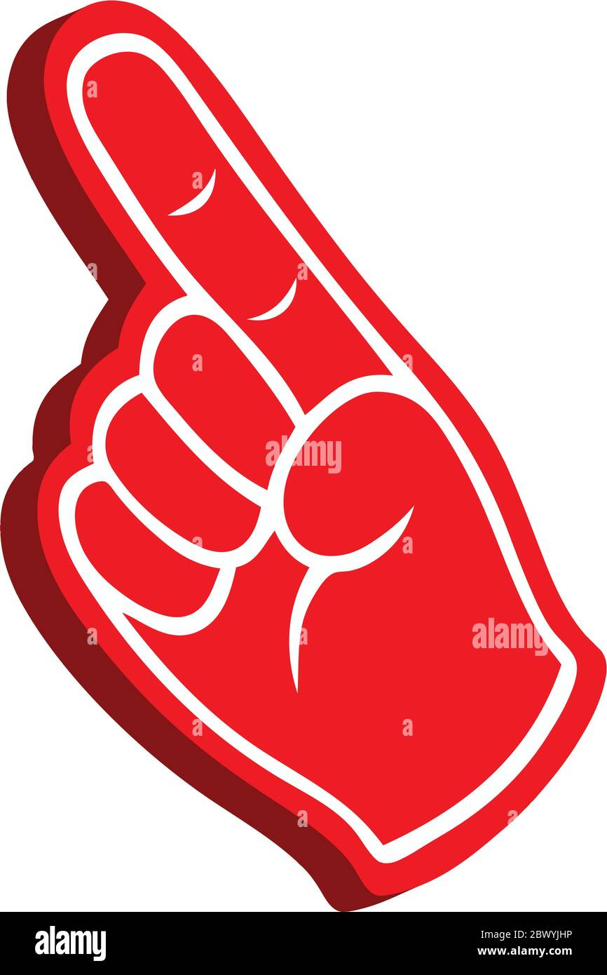 3D Foam Finger- An Illustration of a 3D Foam Finger Stock Vector Image ...