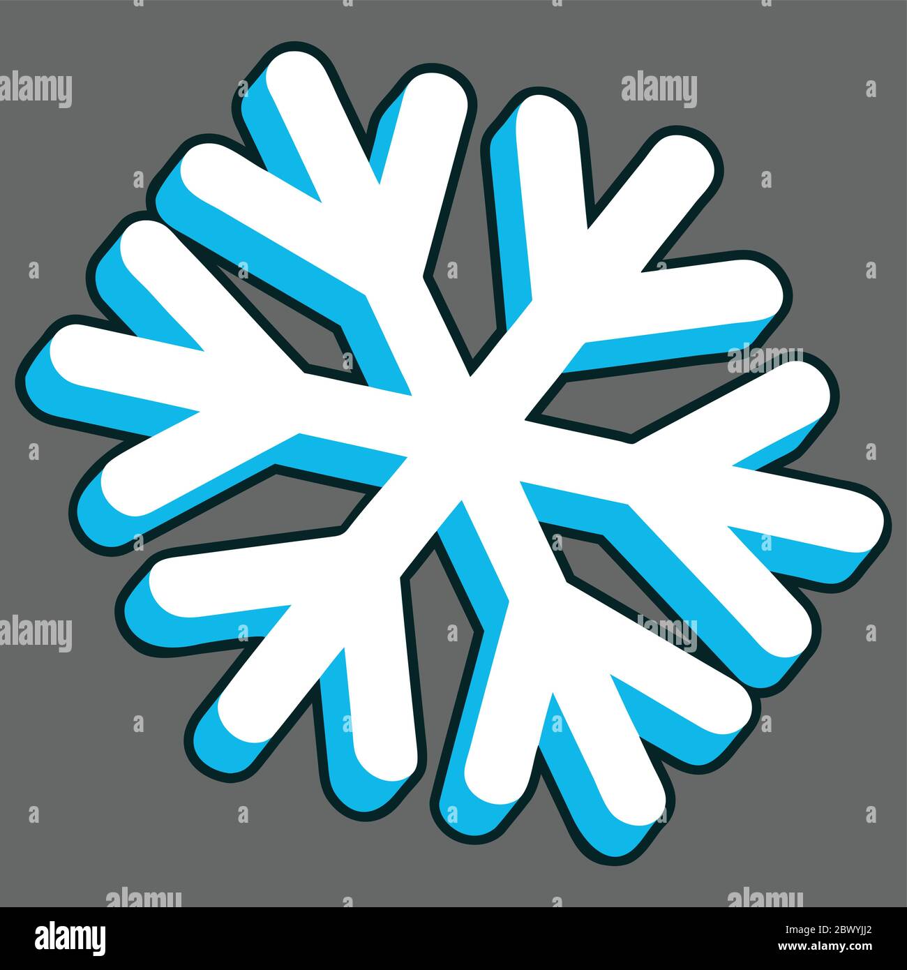 3D Snowflake- An Illustration of a 3D Snowflake Stock Vector Image ...