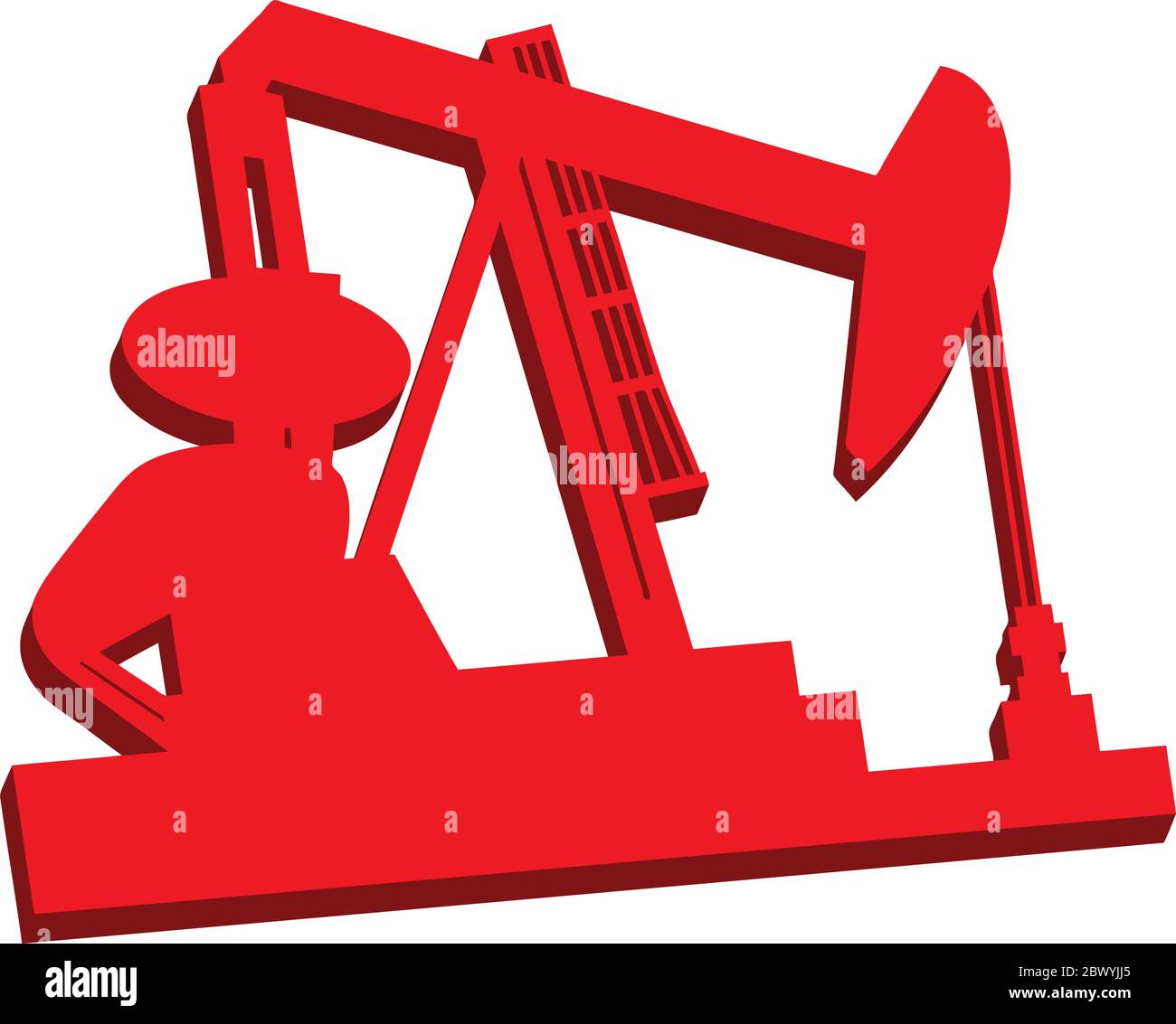 3D Oil Rig Icon- An Illustration of a 3D Oil Rig Icon Stock Vector ...