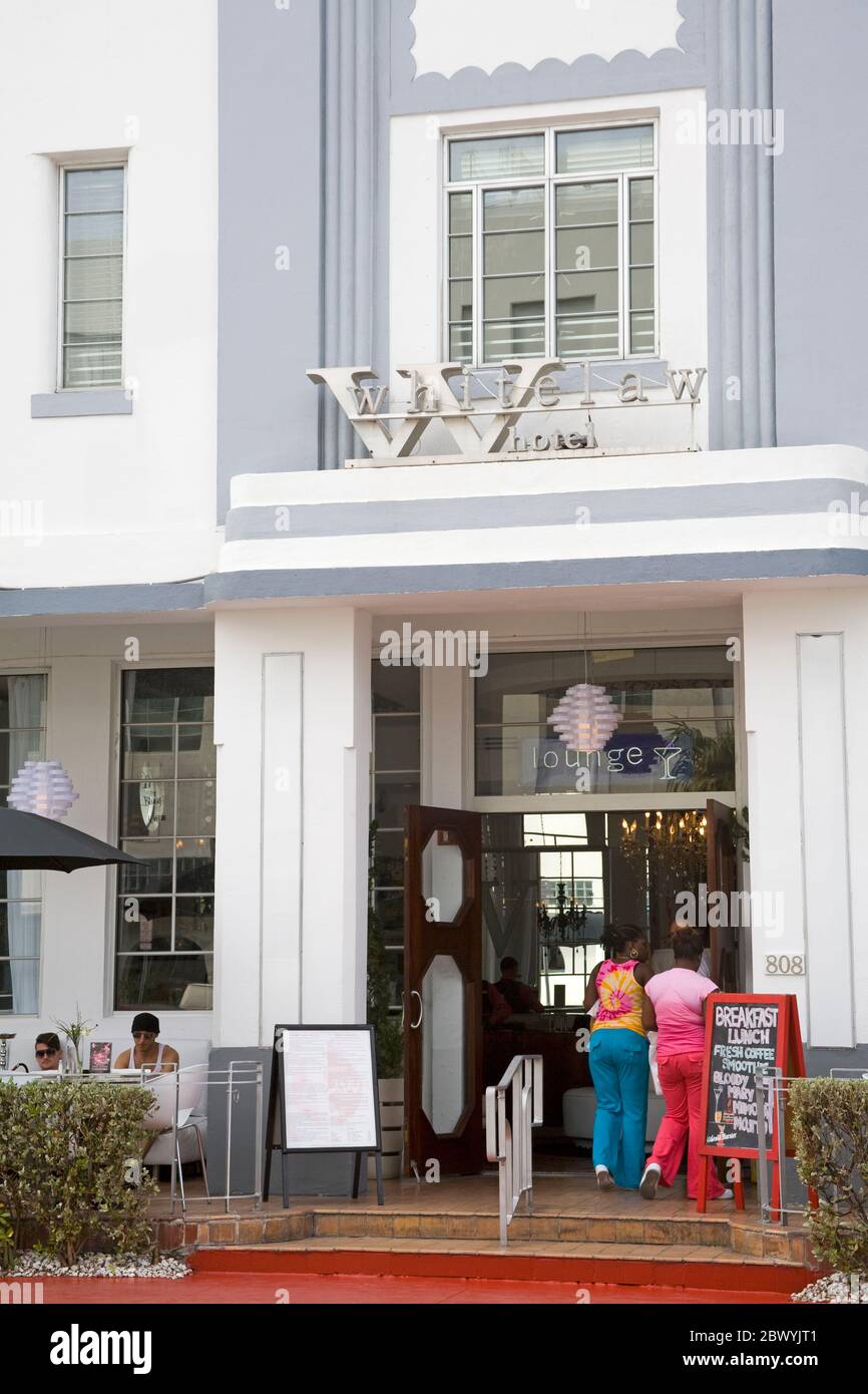 Whitelaw Hotel on Collins Avenue, Miami Beach, Florida, USA Stock Photo ...