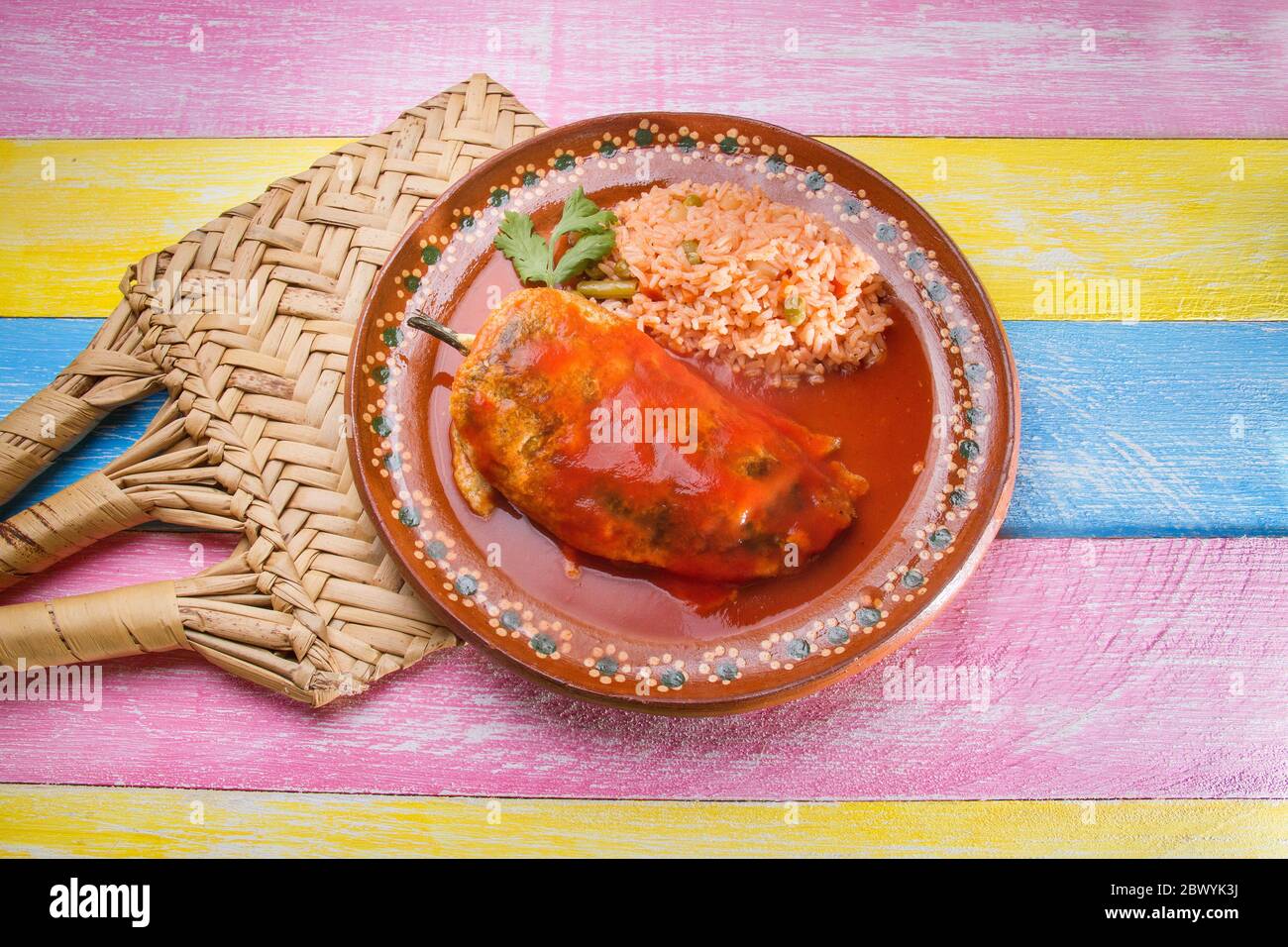 Authentic mexican chiles rellenos Stock Photo - Alamy