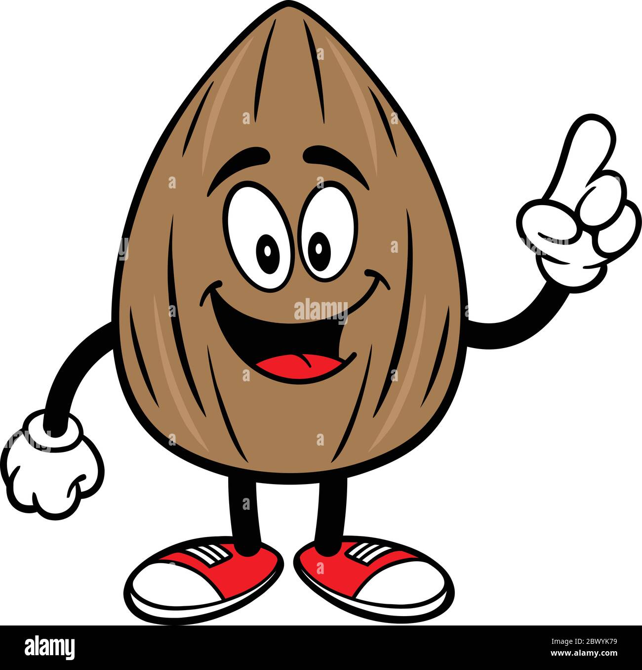 Almond Mascot Talking - A cartoon illustration of an Almond Mascot ...