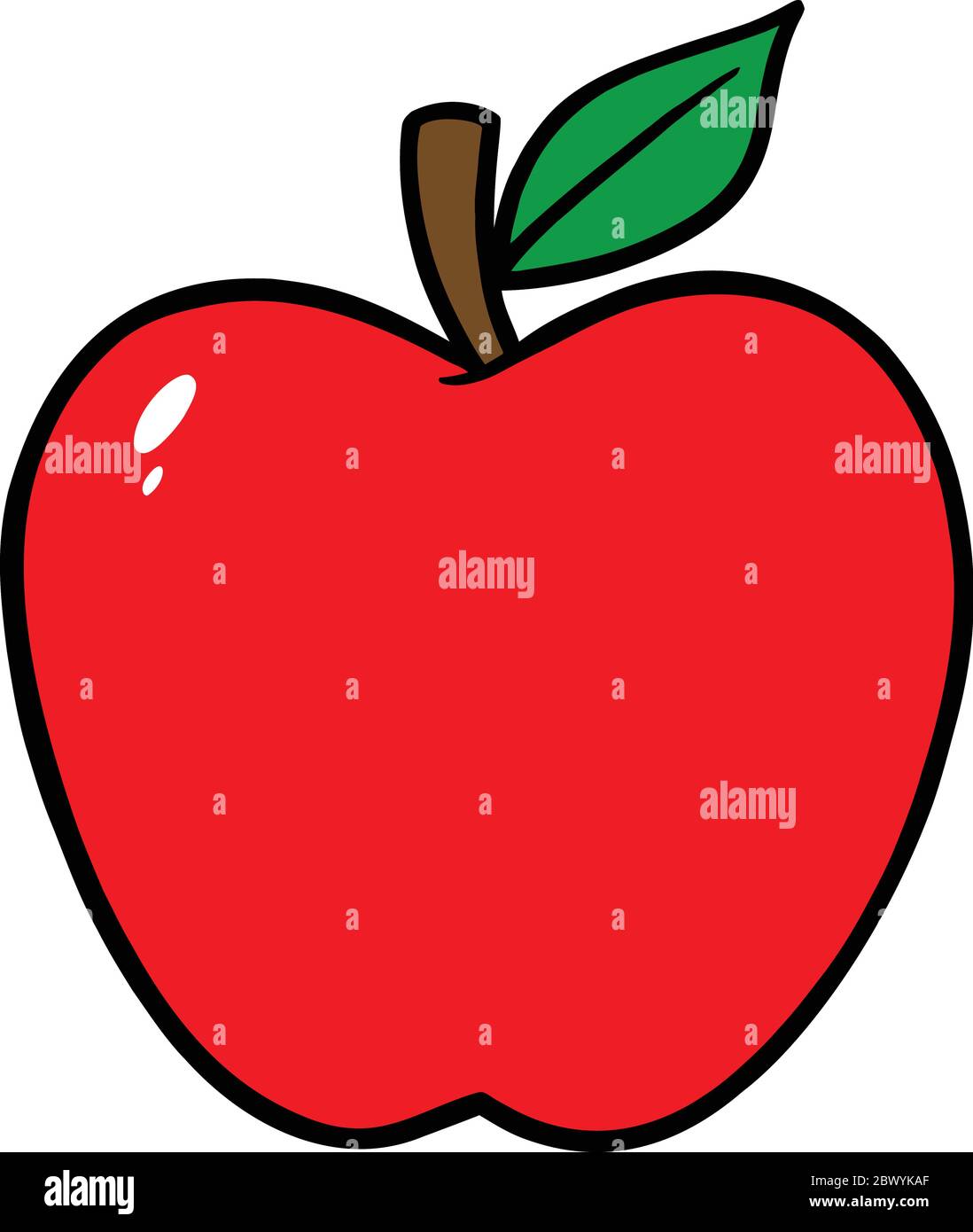 Apple Icon - A cartoon illustration of an Apple Icon Stock Vector Image ...