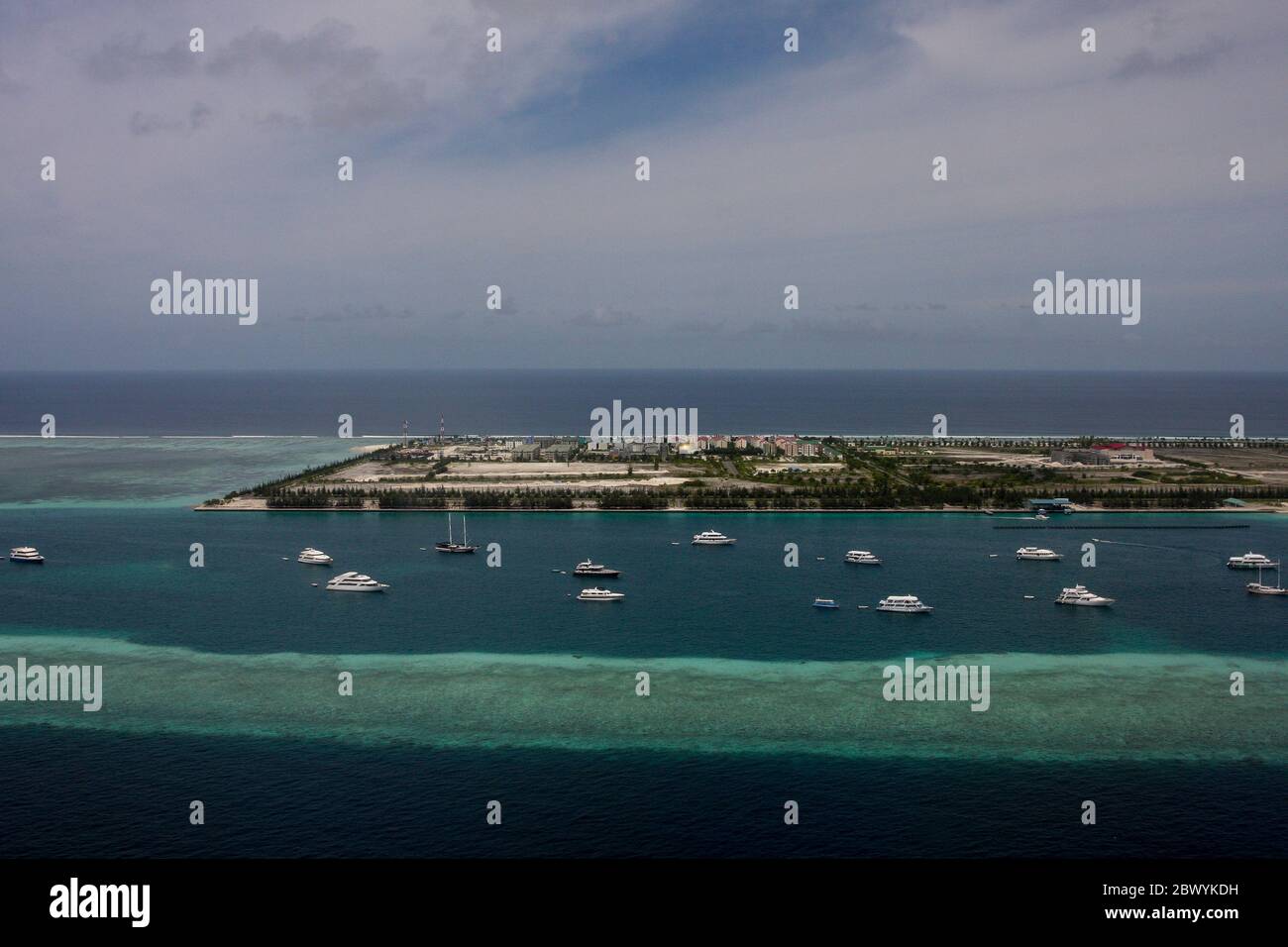Aerial view on Maldives island. Maldives Stock Photo - Alamy