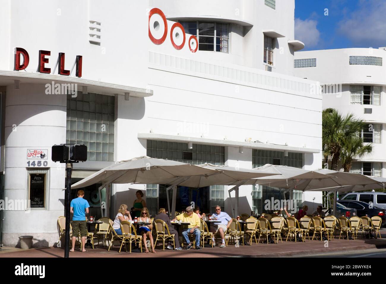 Jerrys Famous Deli on Collins Avenue, Miami Beach, Florida, USA Stock ...