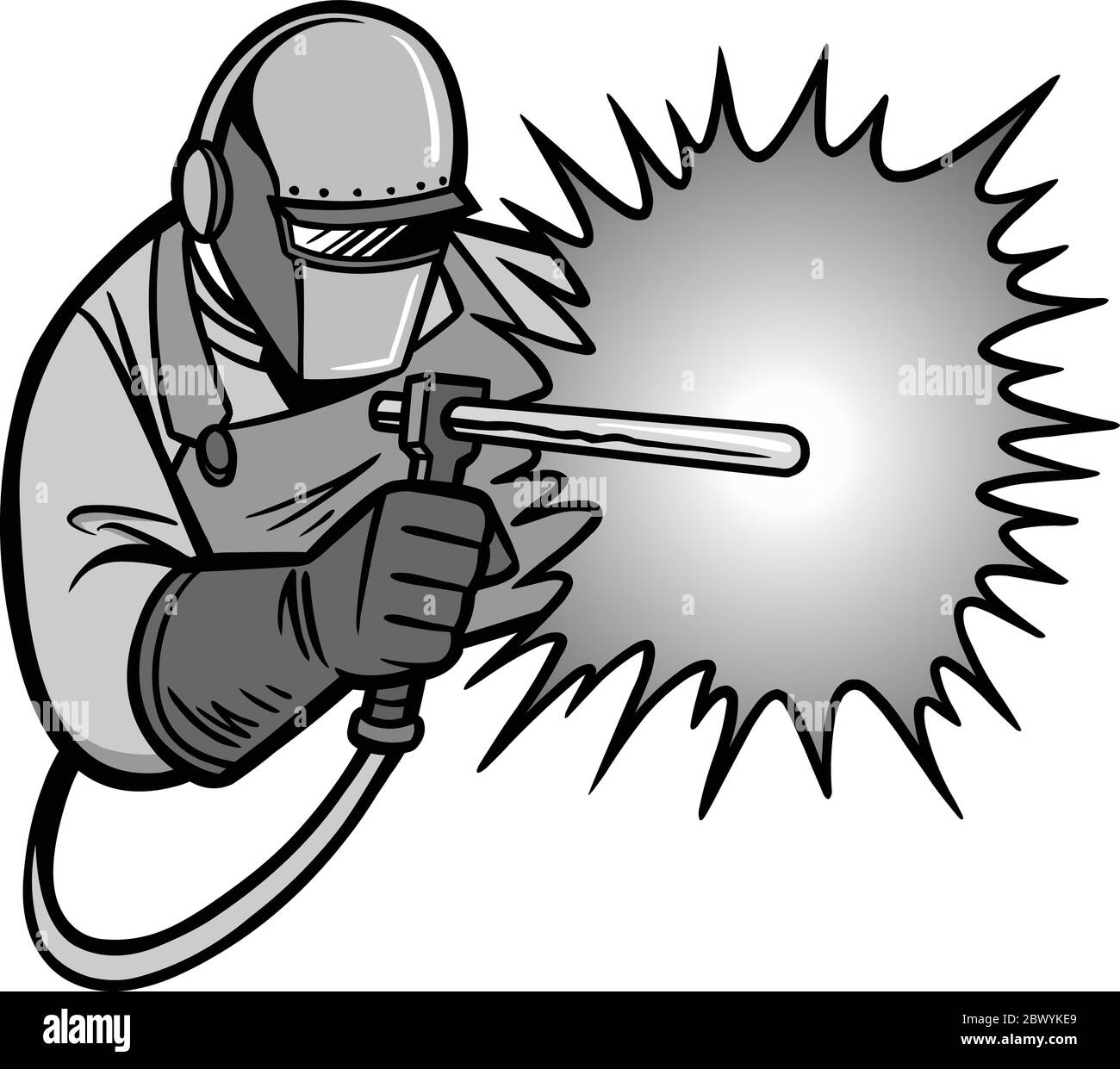 Arc Welder Illustration- An Illustration of an Arc Welder Stock Vector ...