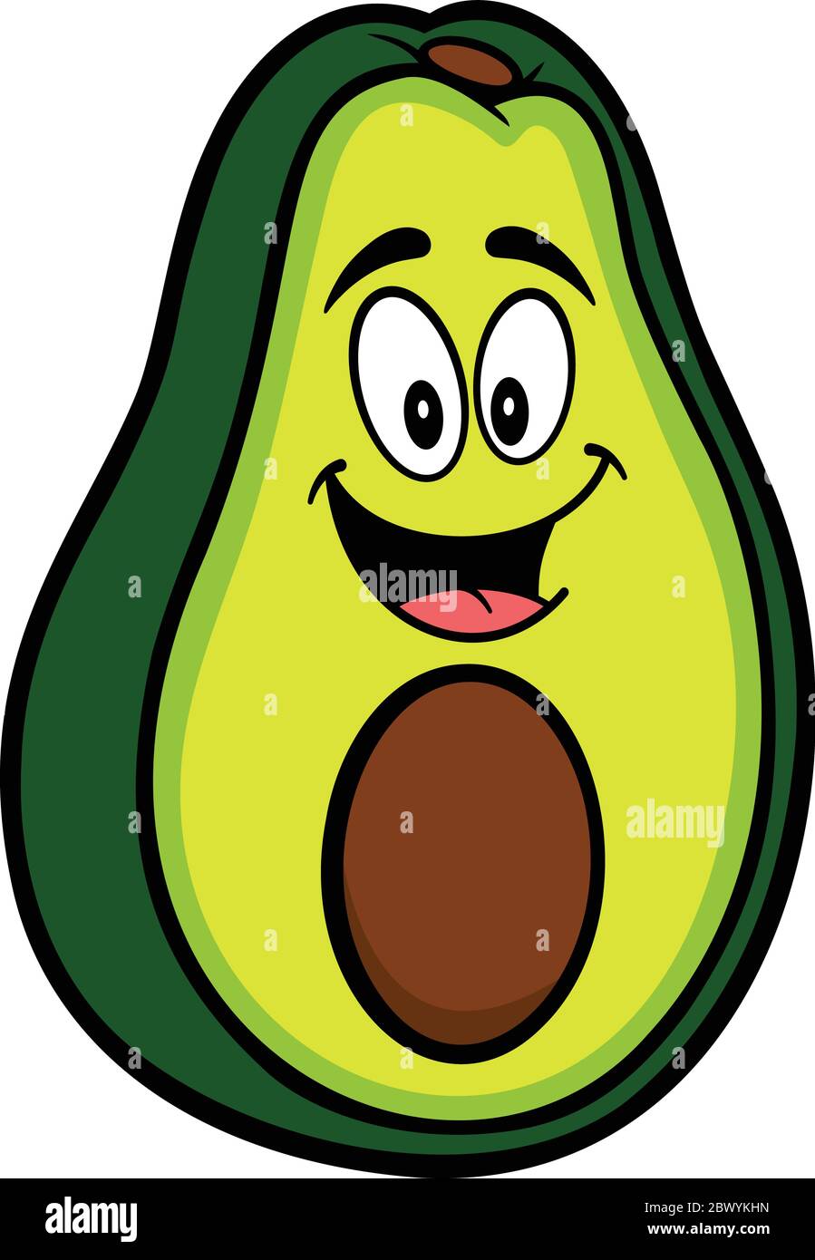 Avocado Mascot - A cartoon illustration of an Avocado Mascot Stock ...