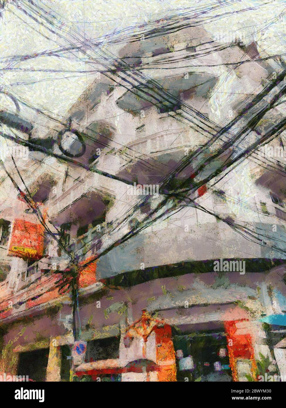 Colonial style ancient building architecture Illustrations creates an ...
