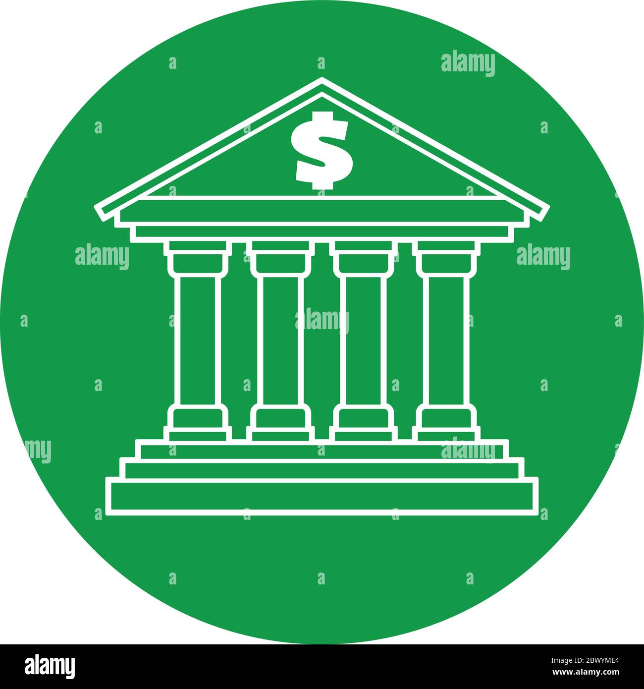 Bank Symbol- An Illustration of a Bank Symbol Stock Vector Image & Art ...