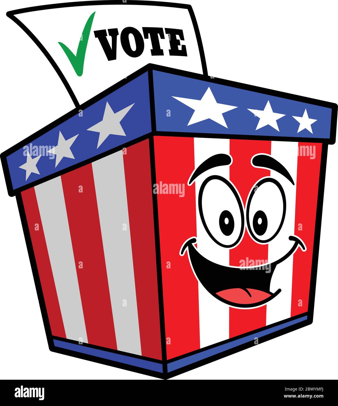 Ballot Box Mascot - A cartoon illustration of a Ballot Box Mascot Stock ...