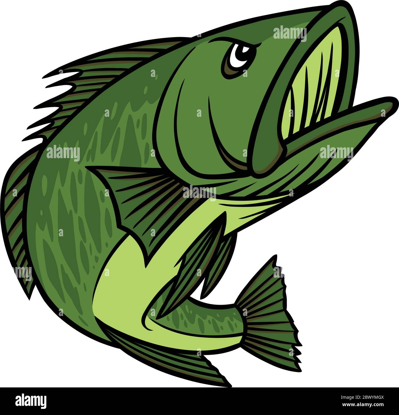 Bass Mascot- An Illustration of a Bass Mascot Stock Vector Image & Art ...