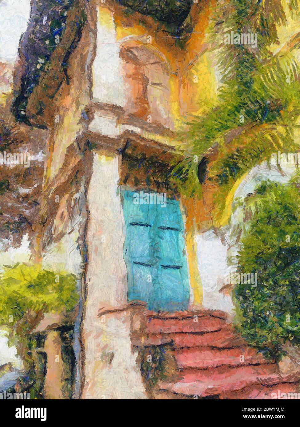 Colonial style ancient building architecture Illustrations creates an ...