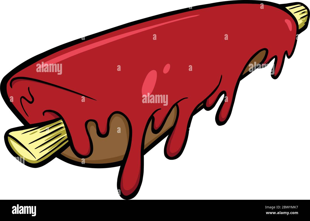 BBQ Rib- An Illustration of a BBQ Rib Stock Vector Image & Art - Alamy