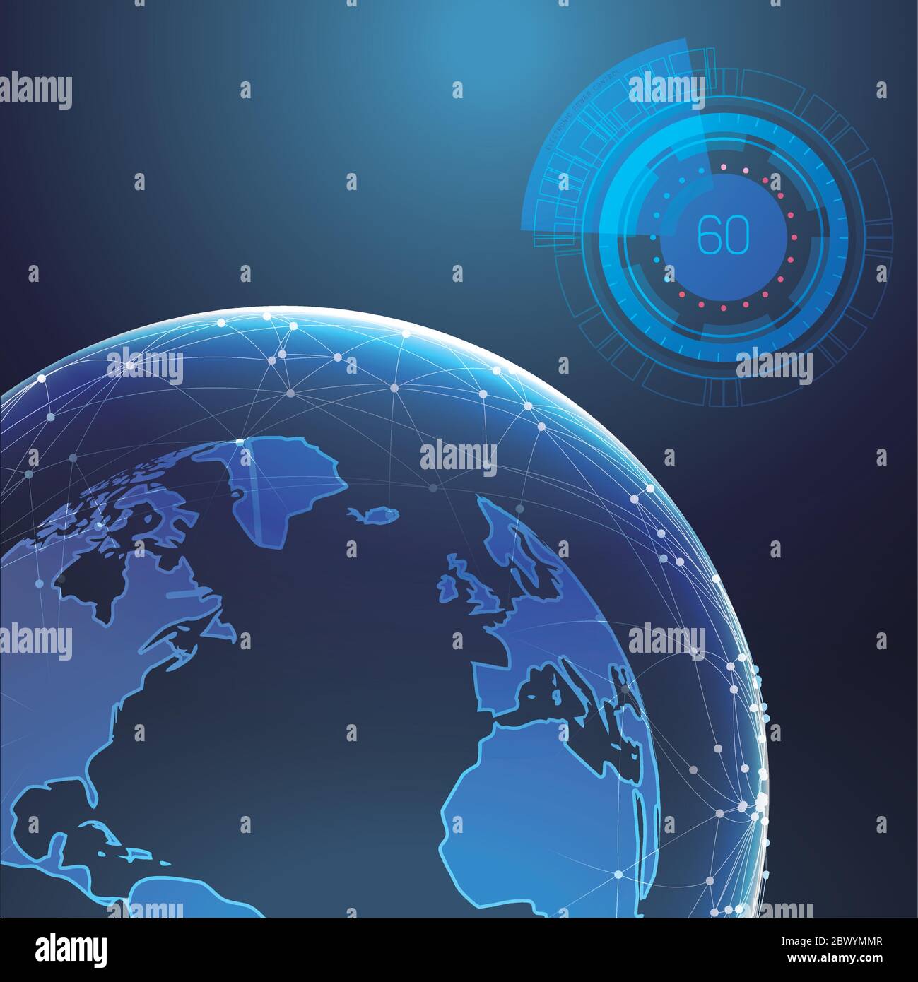 network world, blockchain, Internet of Things, virtual world Stock ...