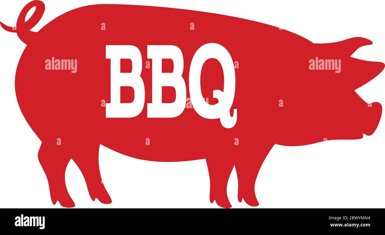 BBQ Pig- An Illustration of a BBQ Pig Stock Vector Image & Art - Alamy