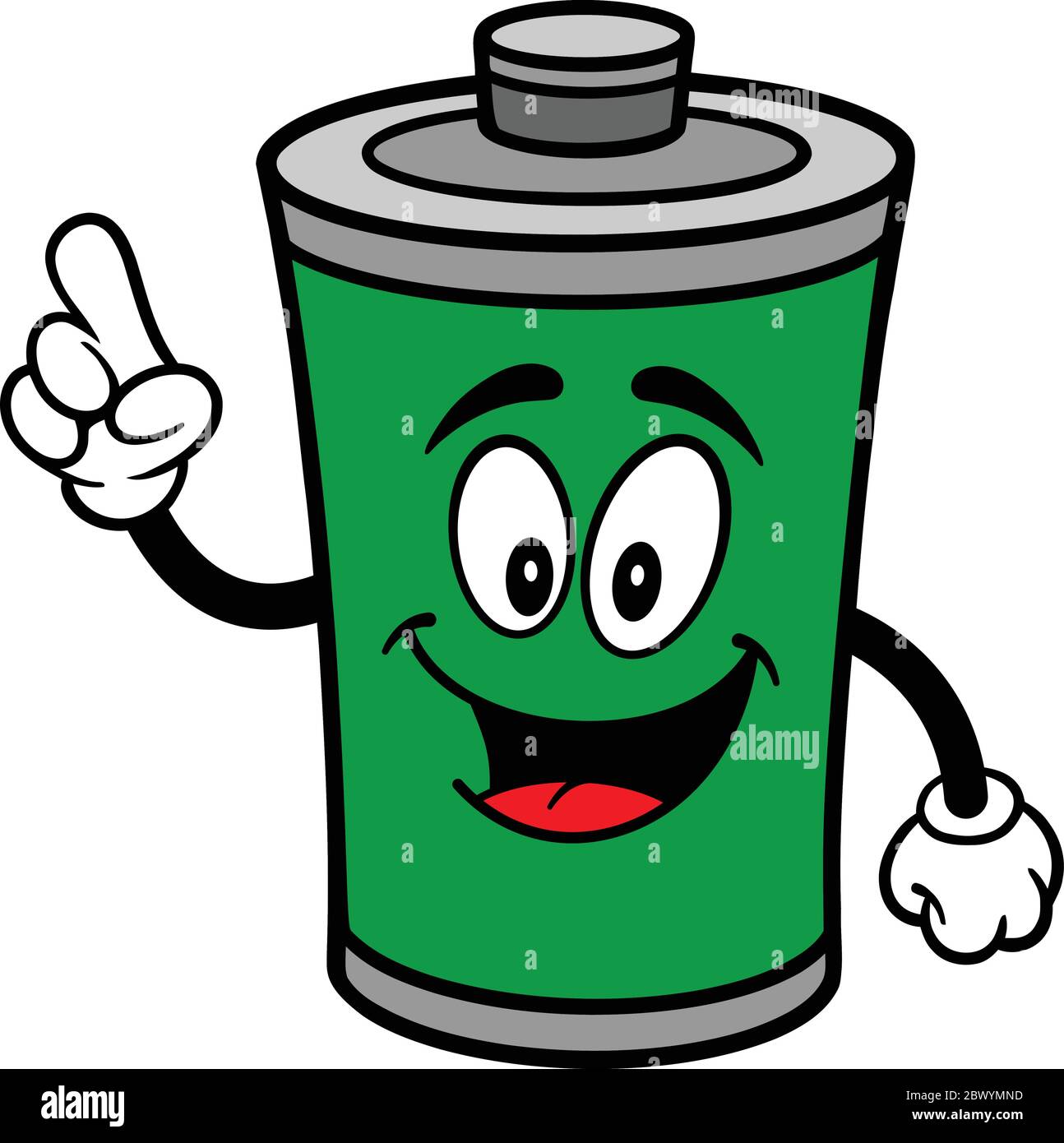 Battery Mascot Talking - A cartoon illustration of a Battery Mascot ...