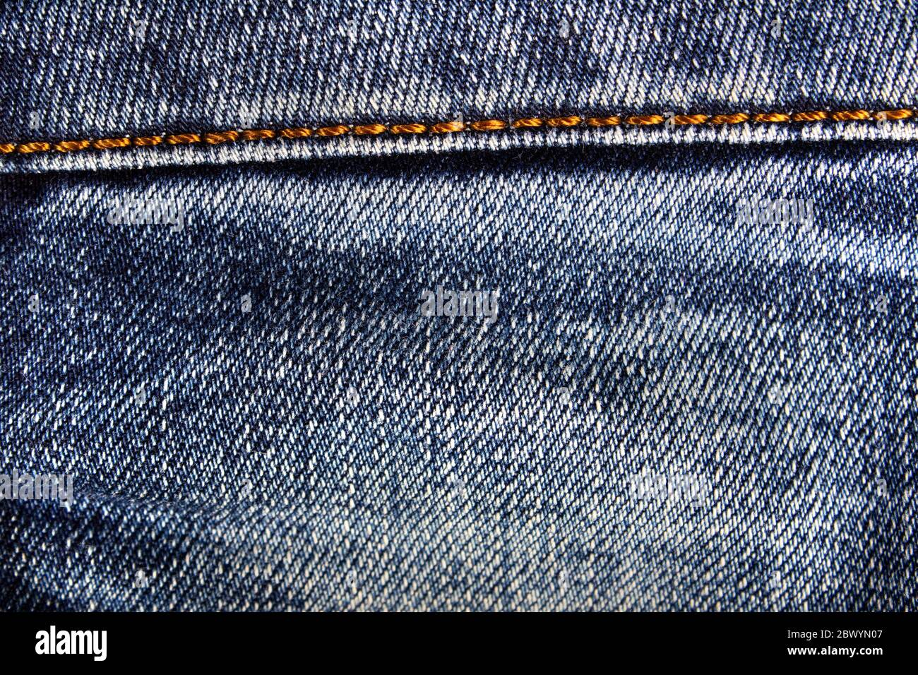 Photo of a blue jeans texture close up texture view Stock Photo - Alamy
