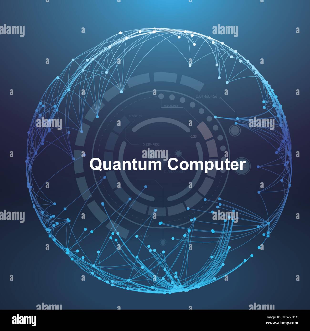 Artificial intelligence concept,Strong AI,Quantum computer, singularity ...