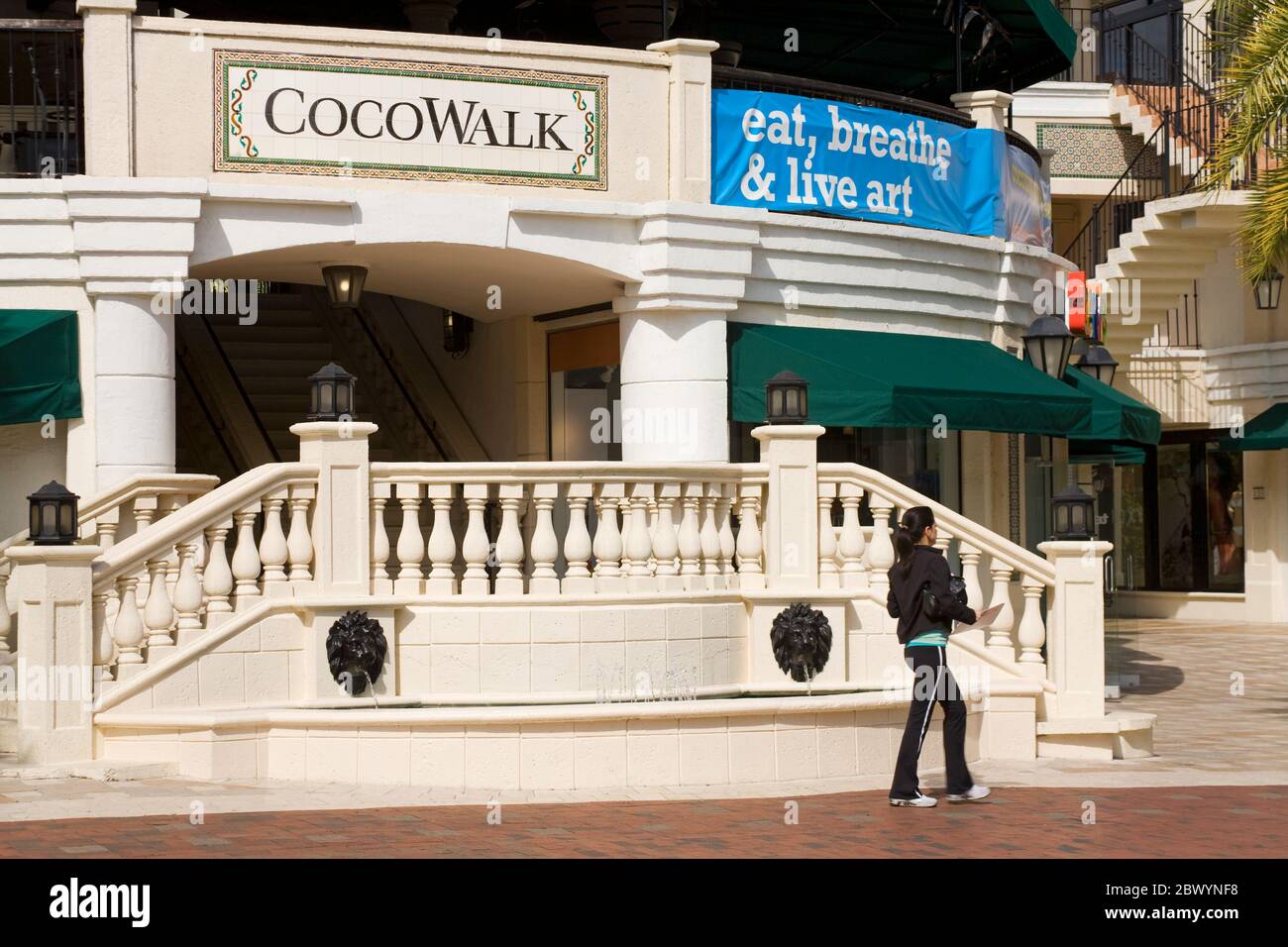 Cocowalk shopping mall in Coconut Grove, Miami, Florida, USA Stock ...