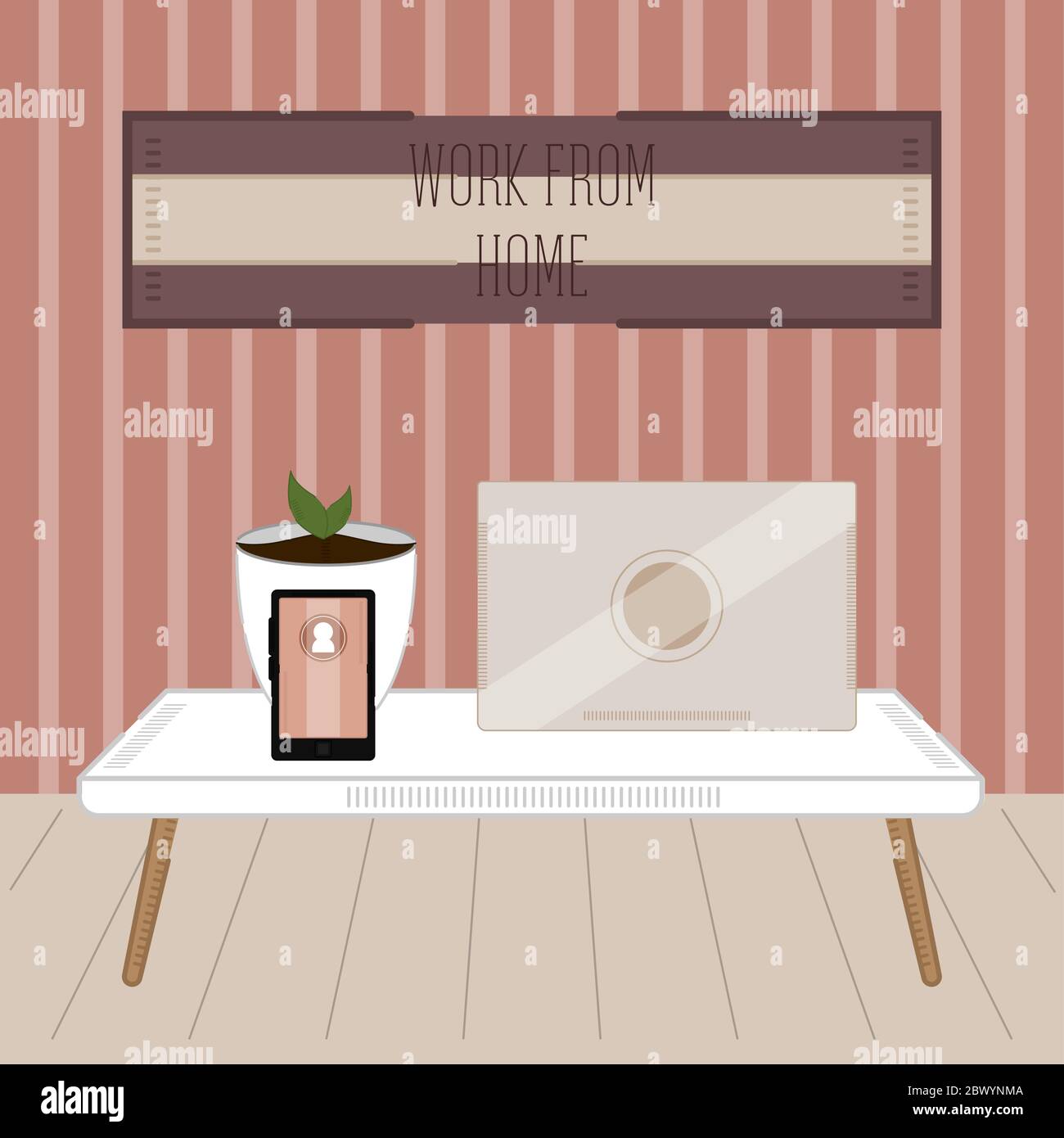 Work from home poster. Home office Stock Vector Image & Art - Alamy