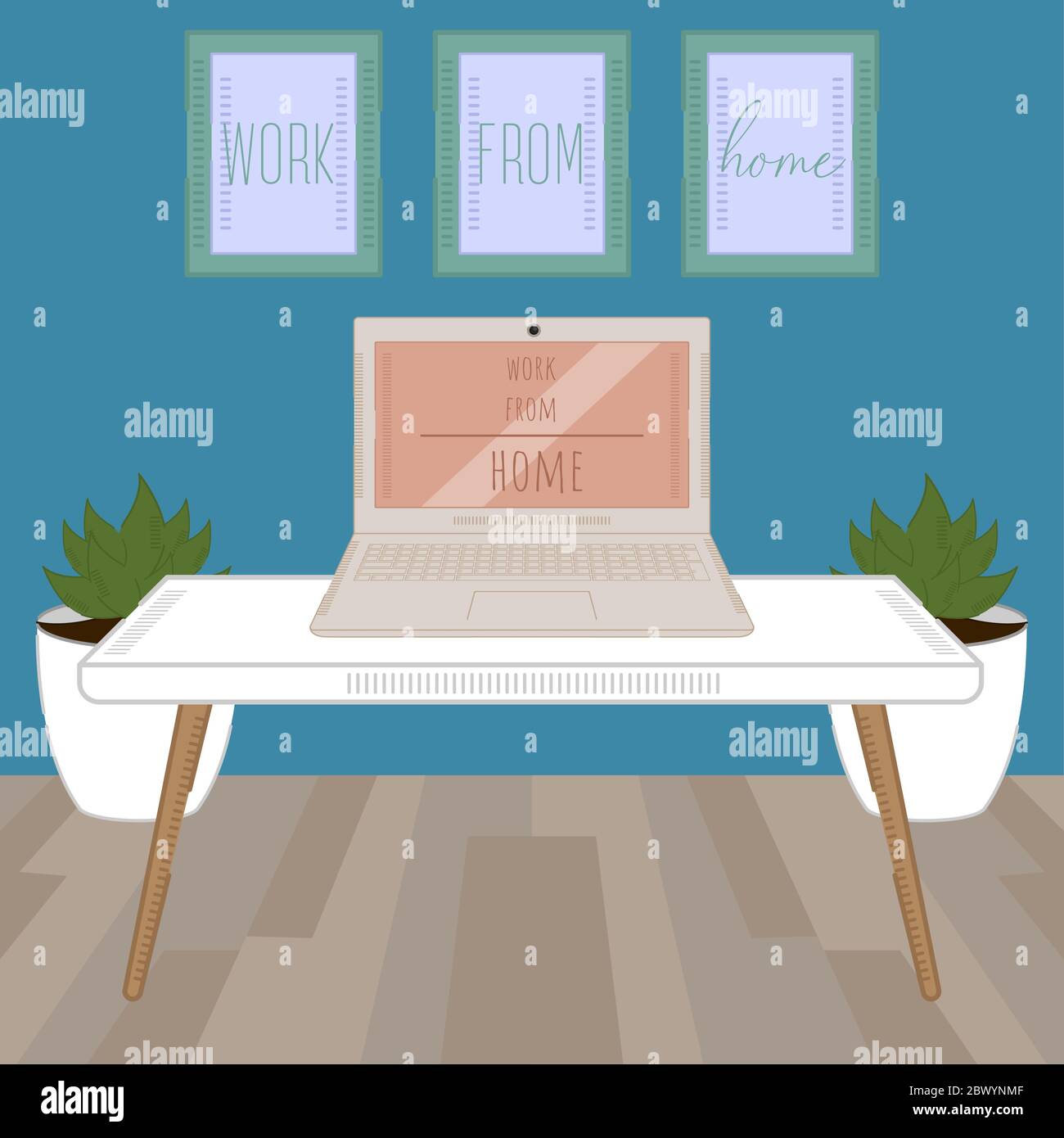 Work from home poster. Home office Stock Vector Image & Art - Alamy