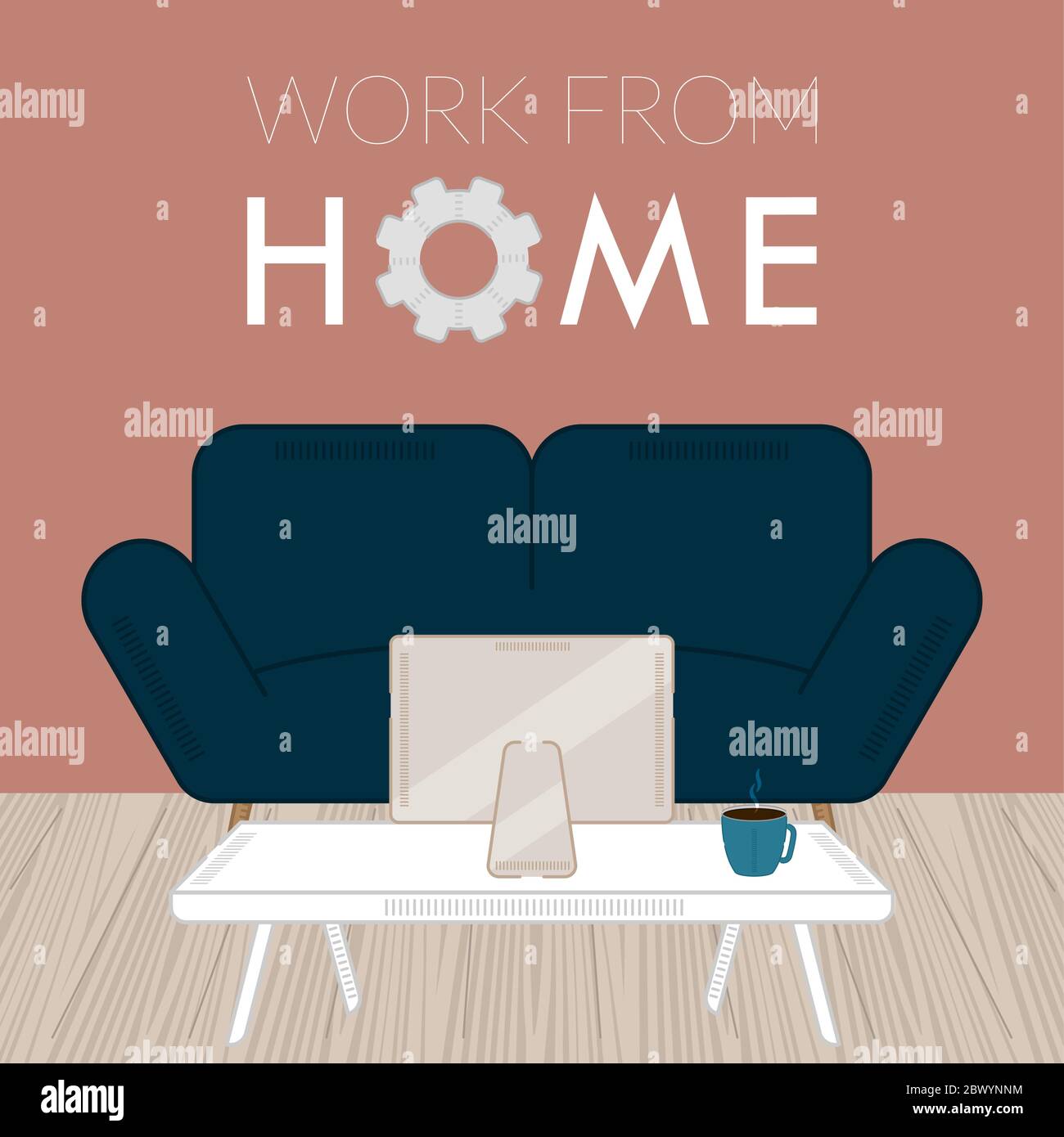 Work from home poster. Home office Stock Vector Image & Art - Alamy