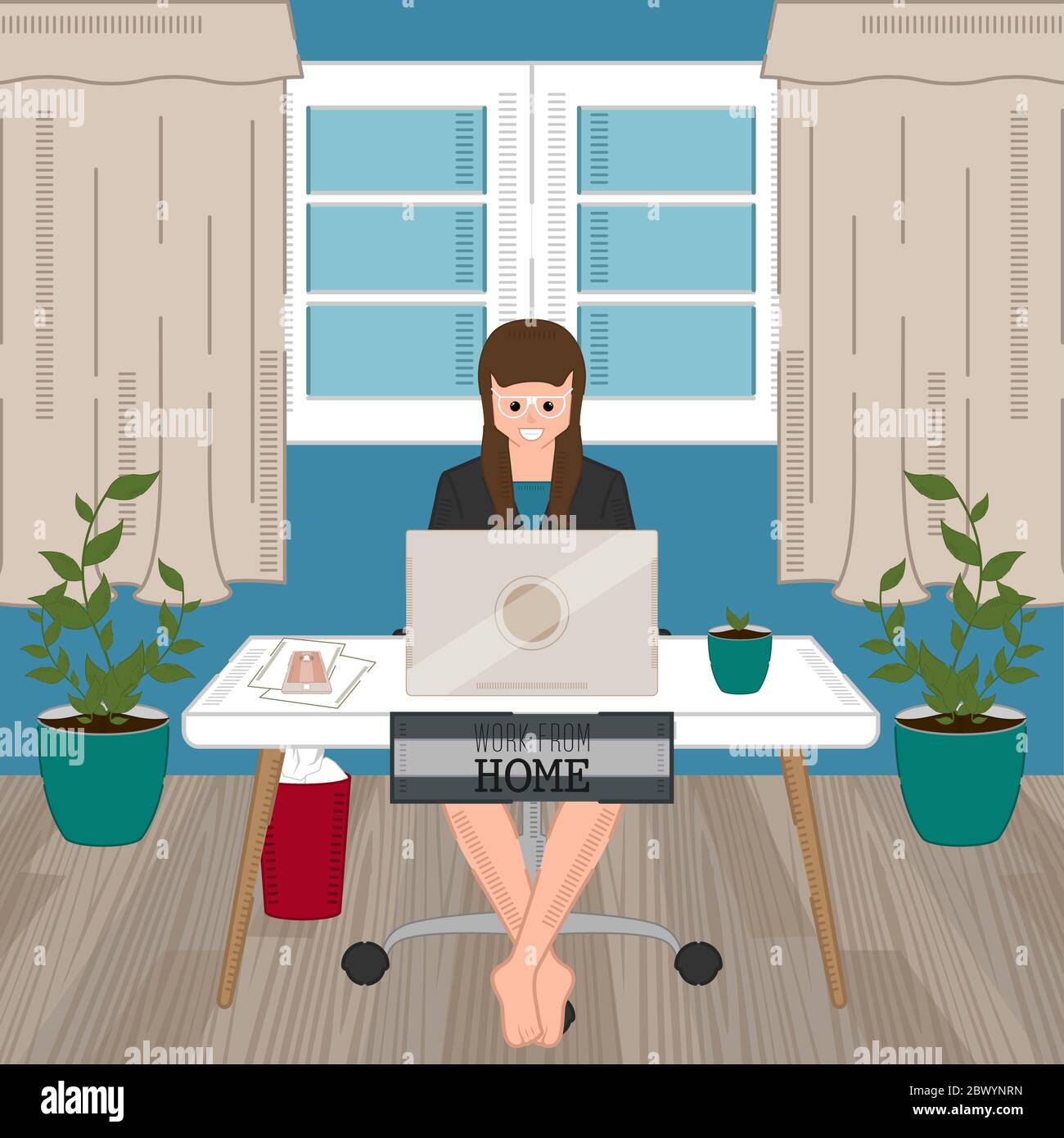 Work from home poster. Home office Stock Vector Image & Art - Alamy