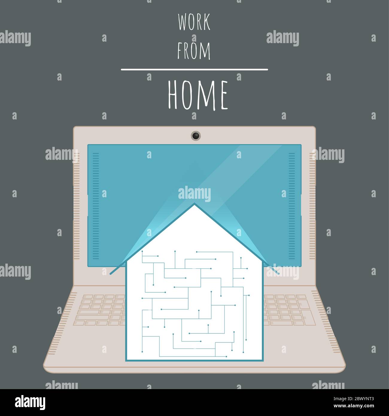 Work from home poster. Home office Stock Vector Image & Art - Alamy