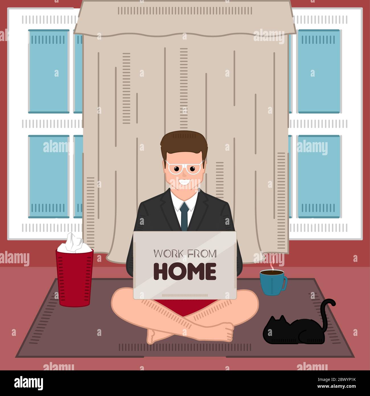 Work from home poster. Home office Stock Vector Image & Art - Alamy