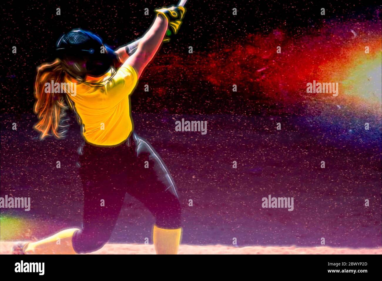 Girl baseball bat hi-res stock photography and images - Alamy