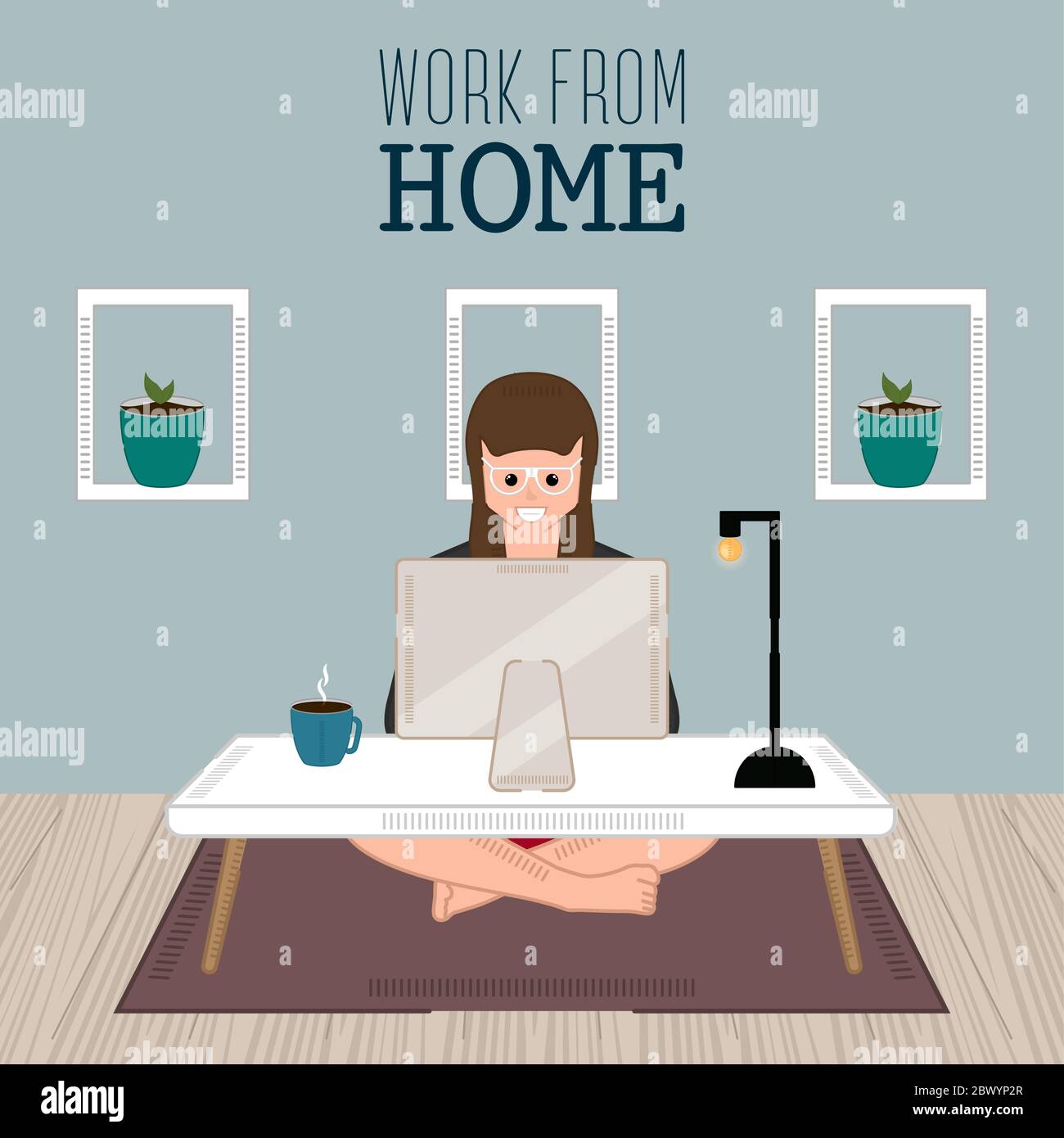 Work from home poster. Home office Stock Vector Image & Art - Alamy
