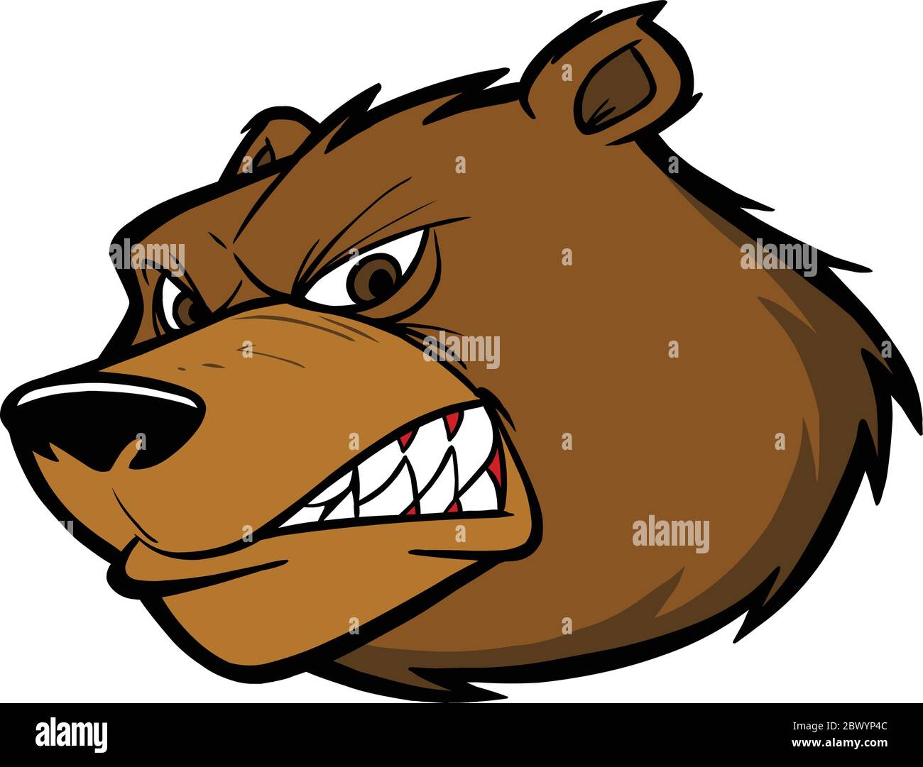 Bear Team Mascot- A Cartoon Illustration of a Bear Team Mascot Stock ...