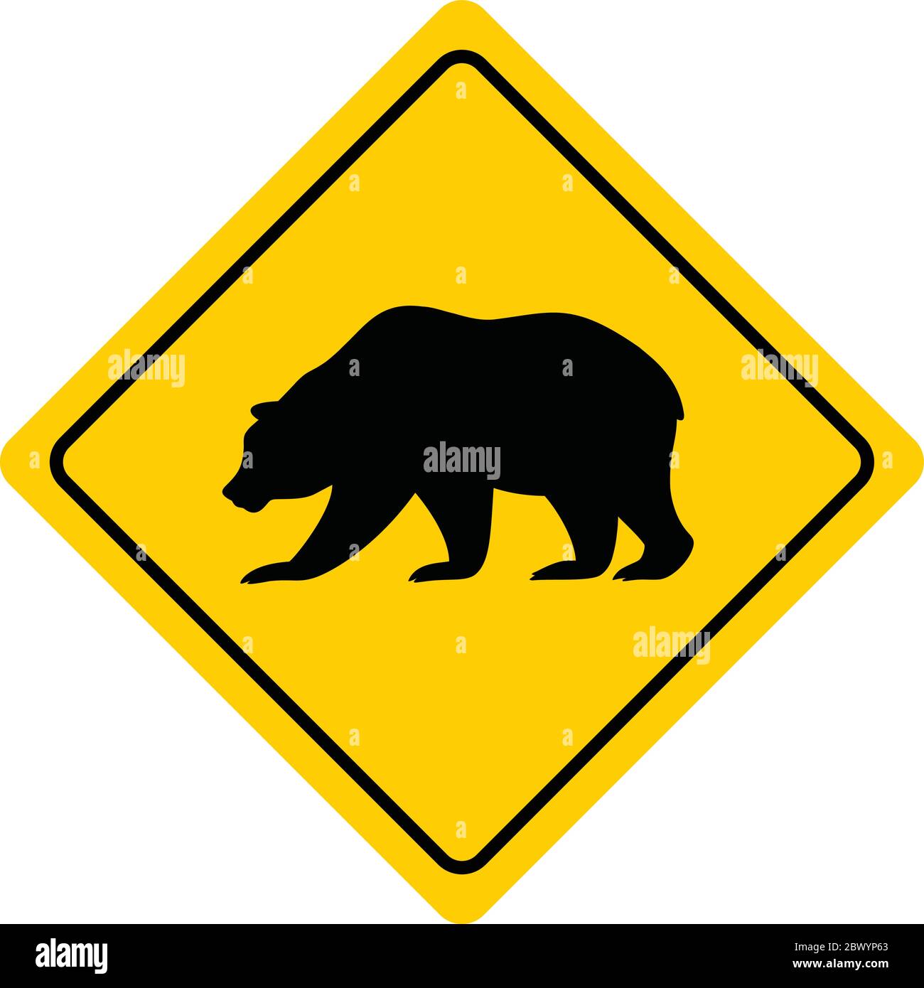 Bear Crossing- An Illustration of a Bear Crossing Stock Vector Image ...