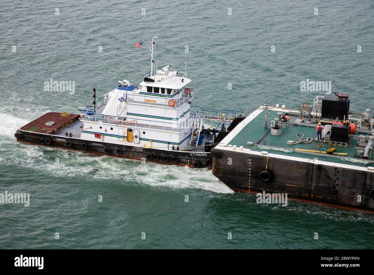 Tug & barge in Miami Port, Miami, Florida, USA Stock Photo - Alamy