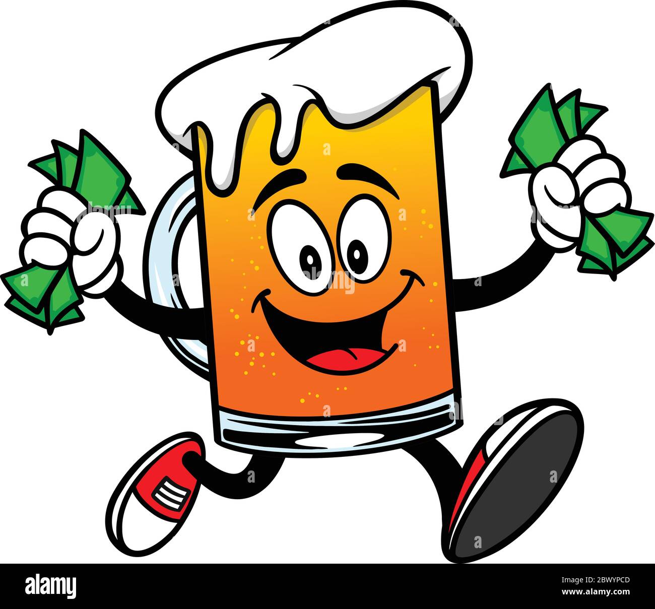 Running Pilgrim Cartoon